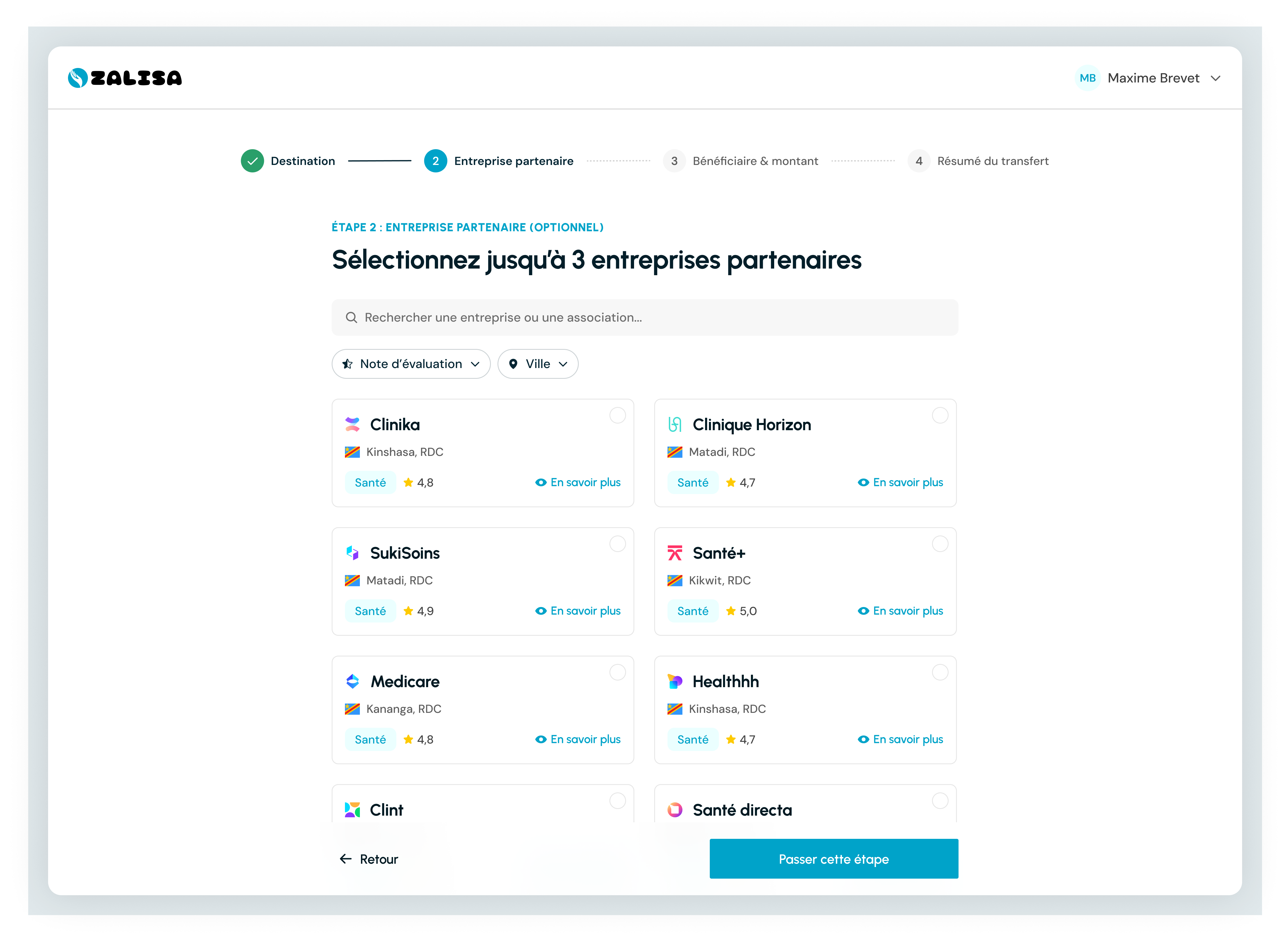 🌍 Partner Selection - Money Transfer by Maxime Brevet | Layers