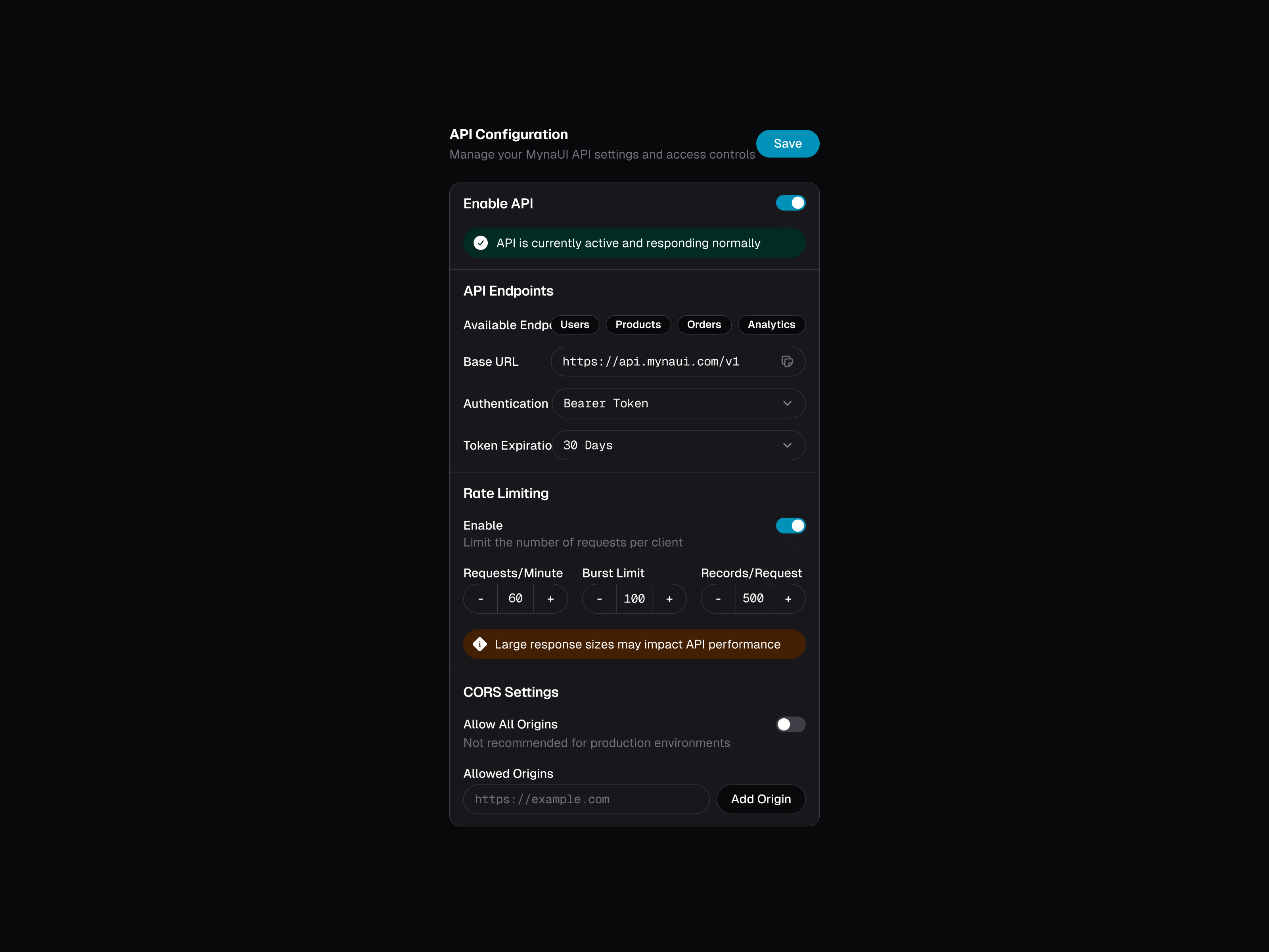 API Settings ⚙️ by Praveen Juge | Layers