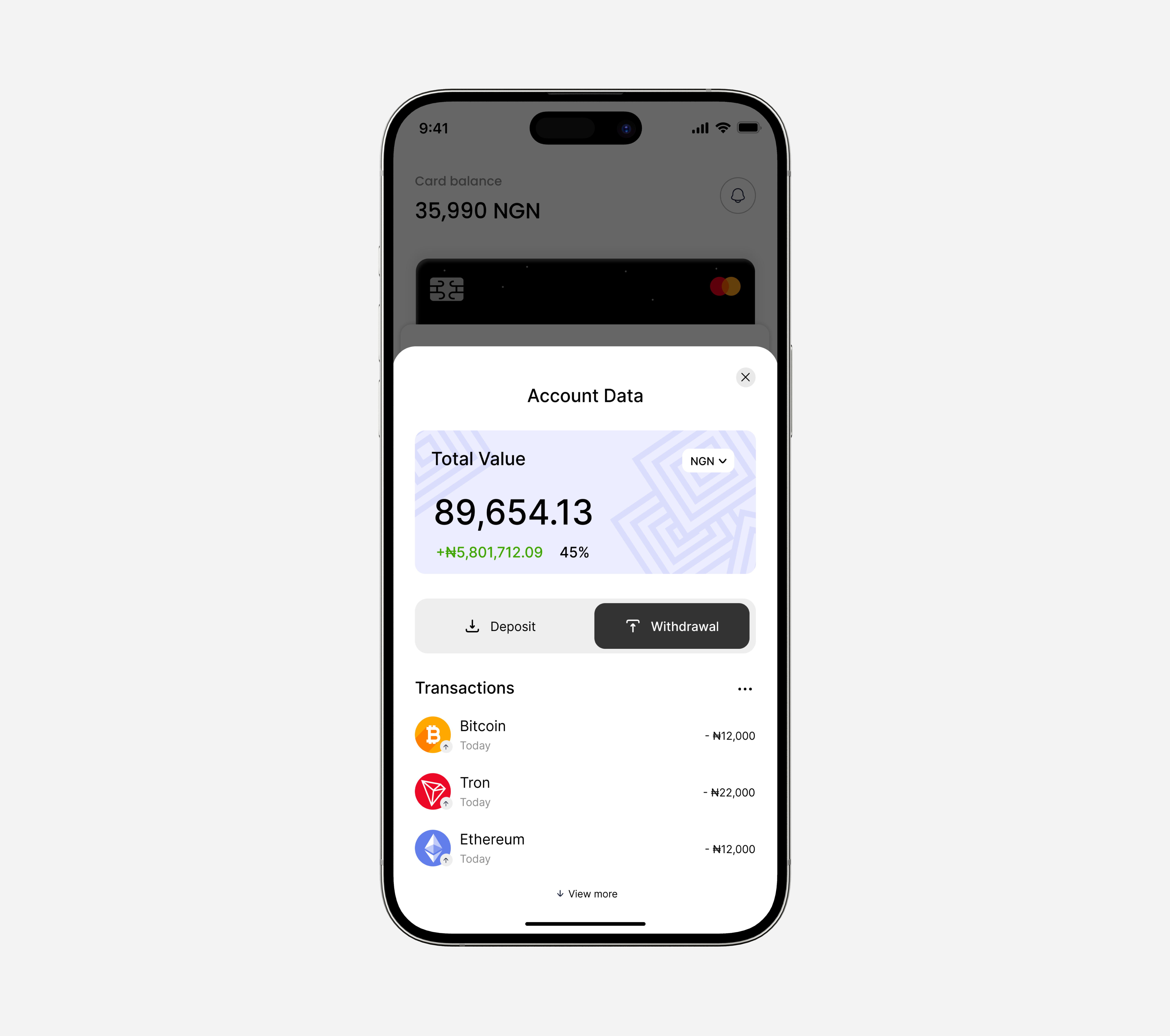 Account Data UI by Salvador D UI/UX Designer | Layers
