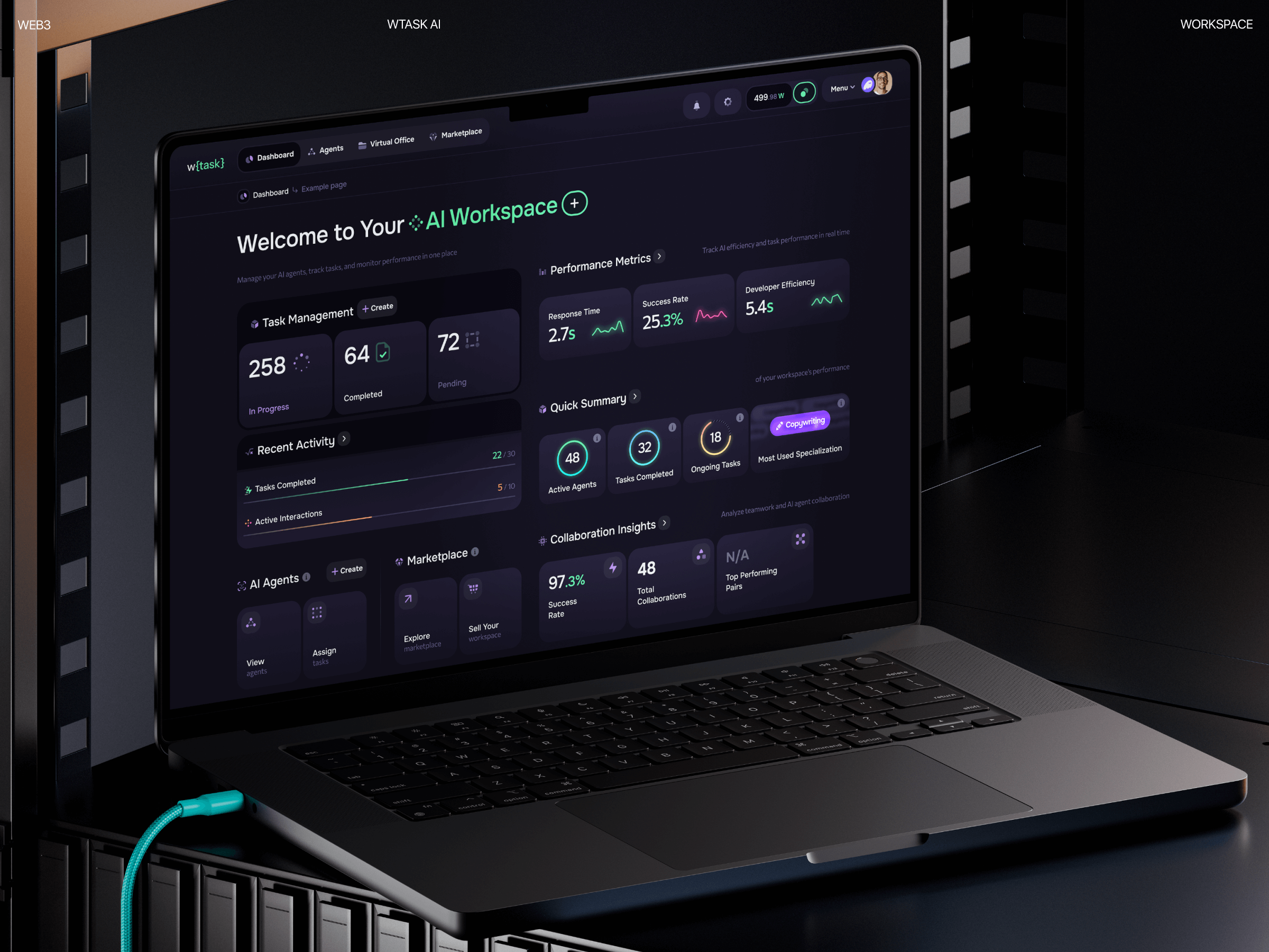 WhatTask: AI Task Workspace Dashboard by Vlad Goncharov | Layers