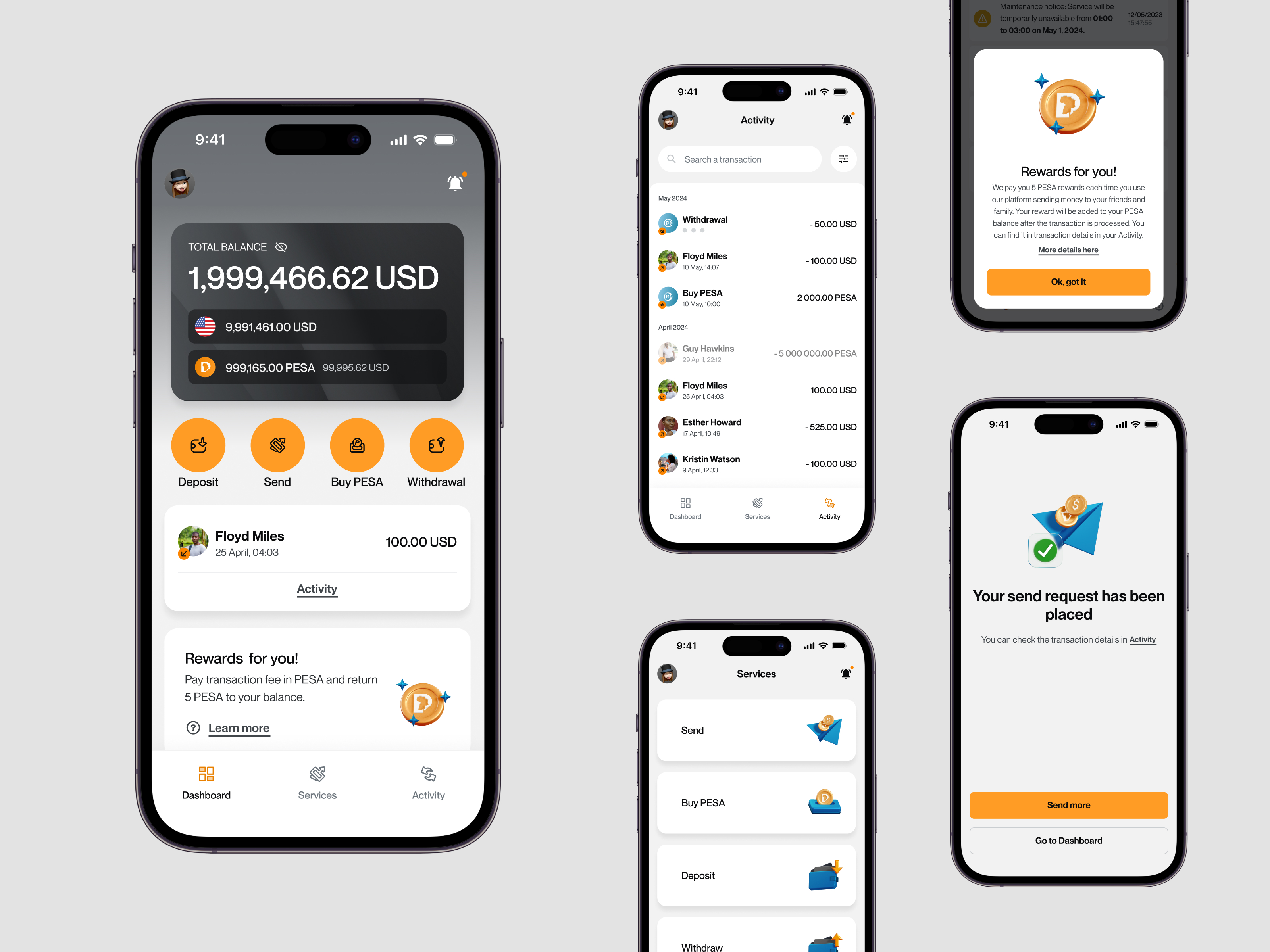 Pesabase / mobile app by stacy | Layers