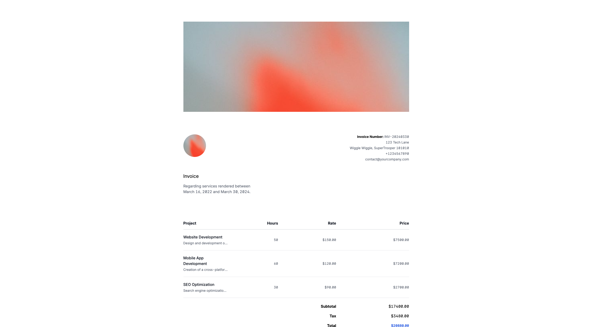 How to create and print an invoice with Astrojs and Tailwind CSS by Michael Andreuzza | Layers