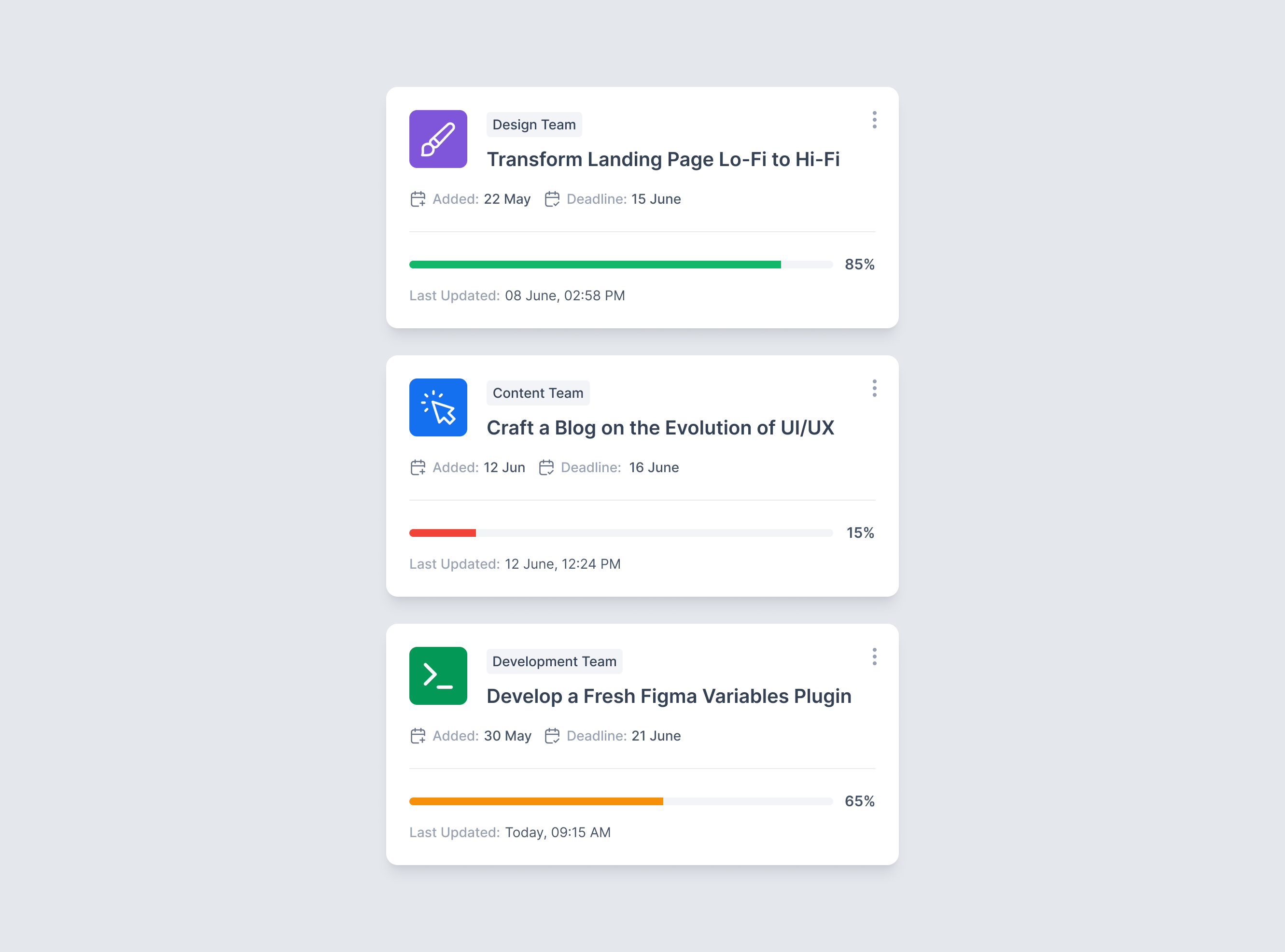 Stay on Top of Tasks with these UI Cards 🤌 by Punit Dwivedi | Layers