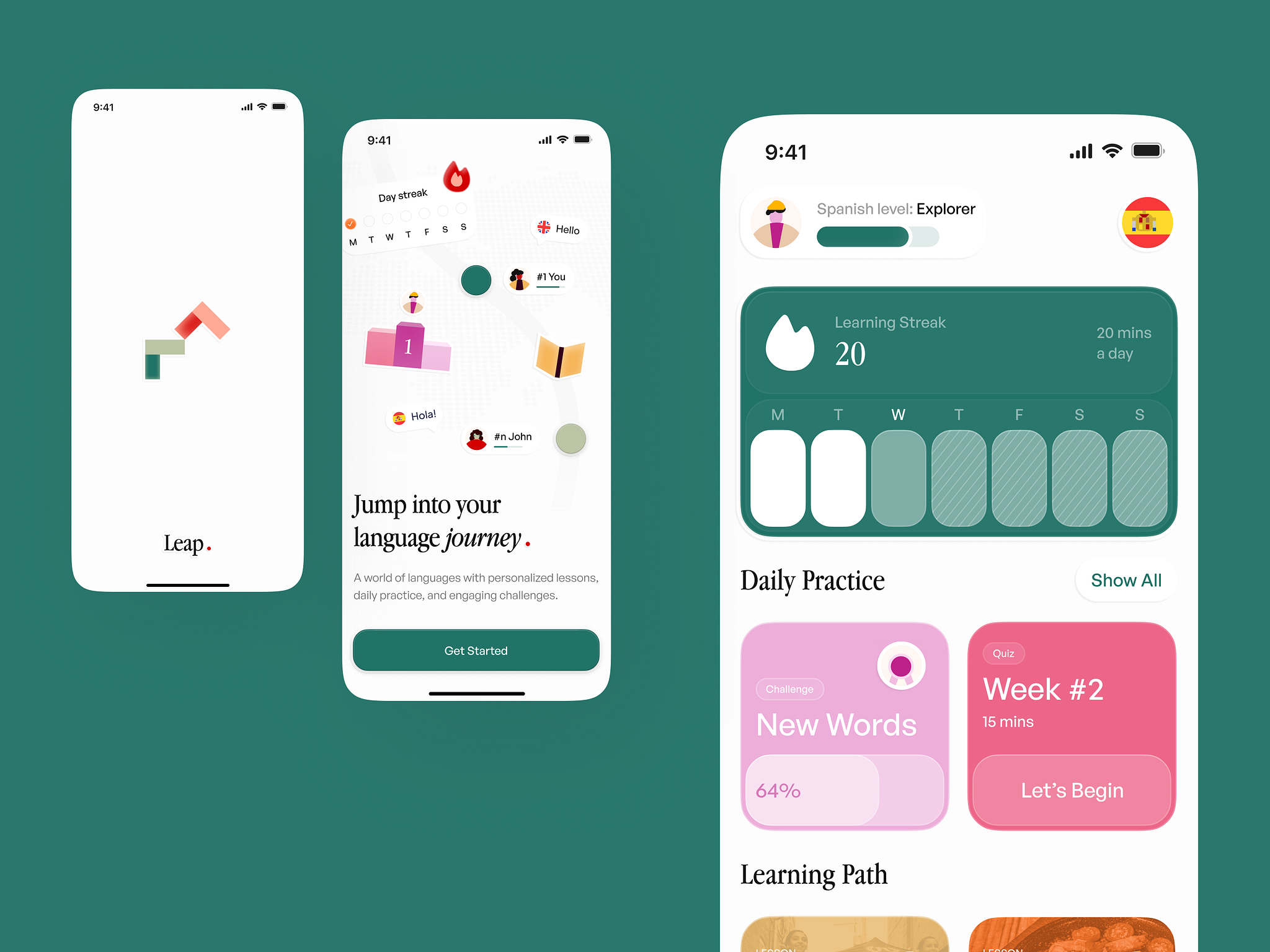 Leap - Language Learning App by Kretya Studio | Layers