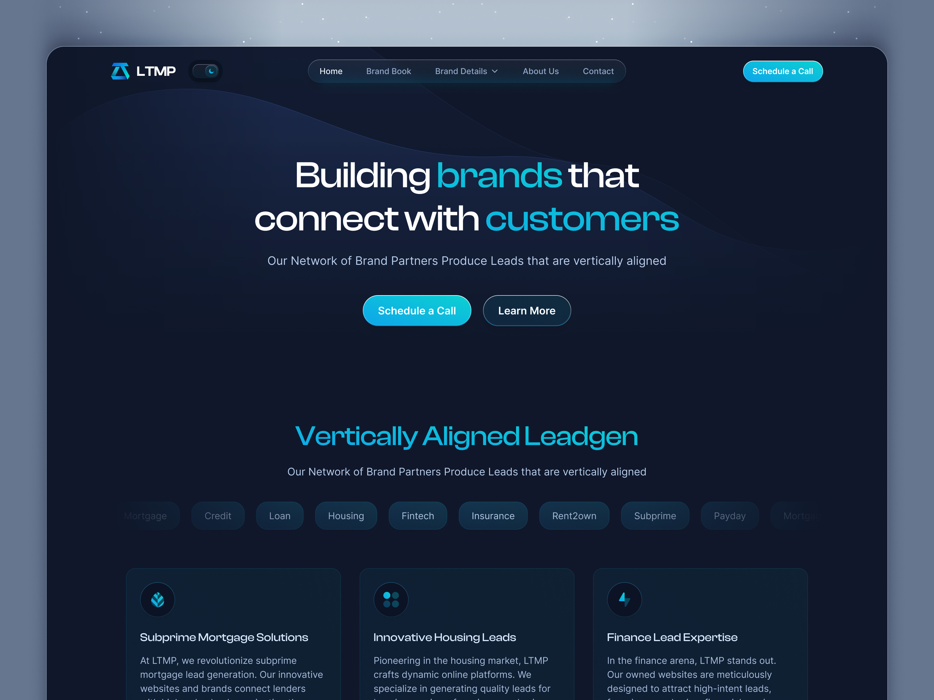 LTMP corporate website — Hero area by Aunnur Sakkhor | Layers