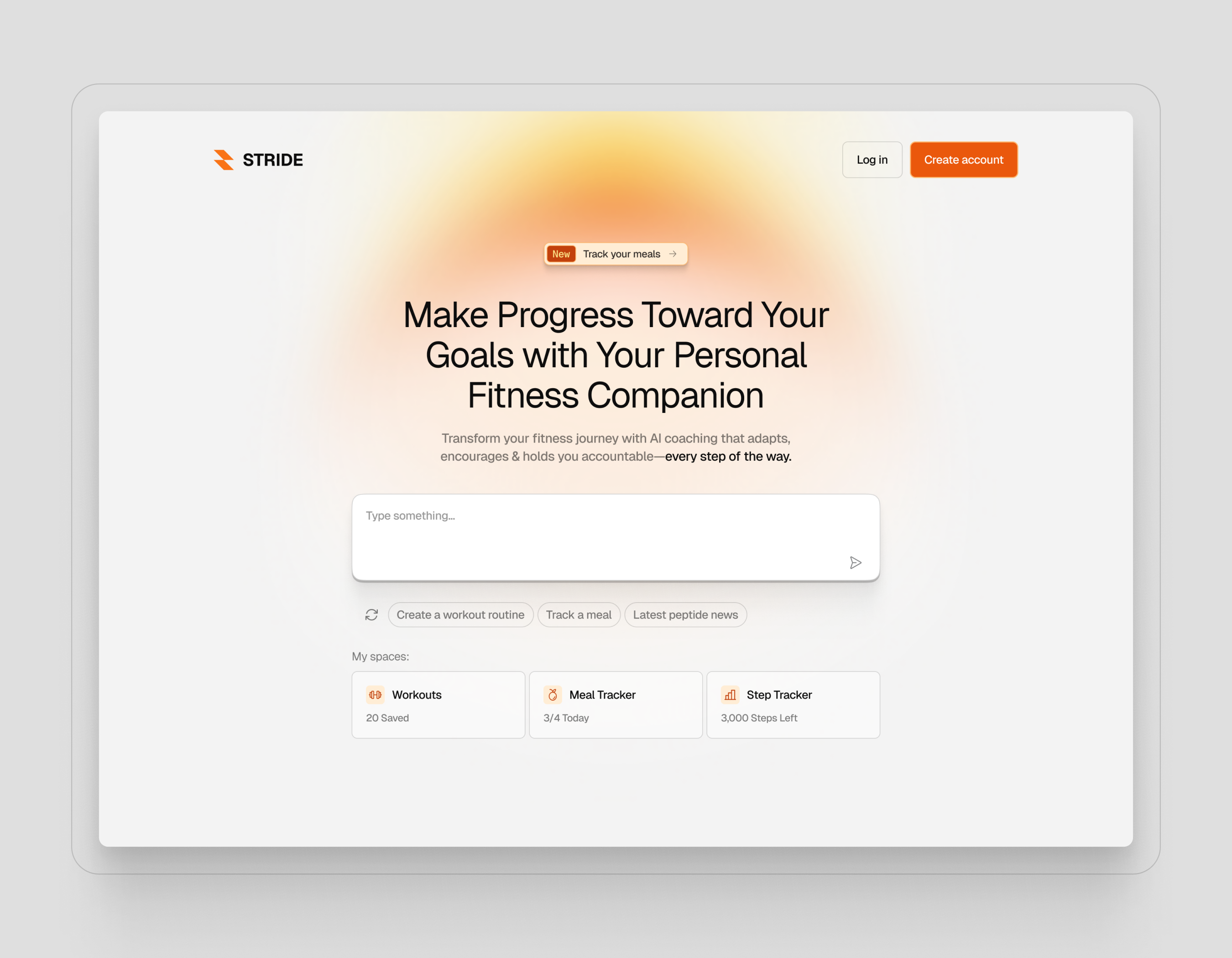 Stride - Website Hero by Matt Bio | Layers