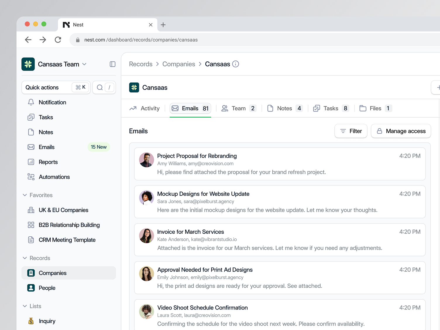 CRM SaaS Dashboard by Cansaas Design Agency | Layers