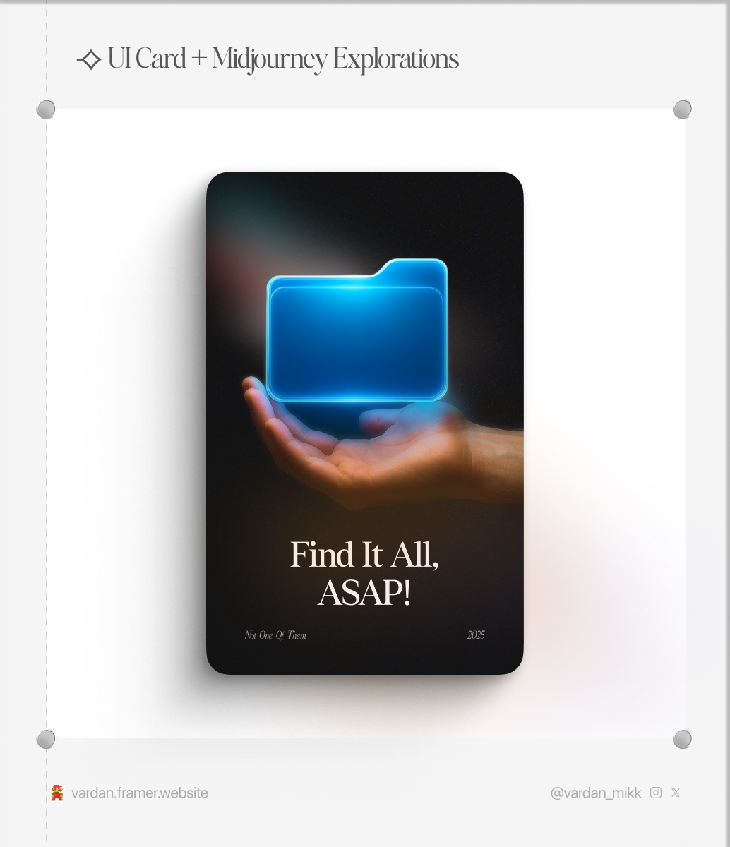 UI card + Midjourney Explorations by Vardan Sharma | Layers