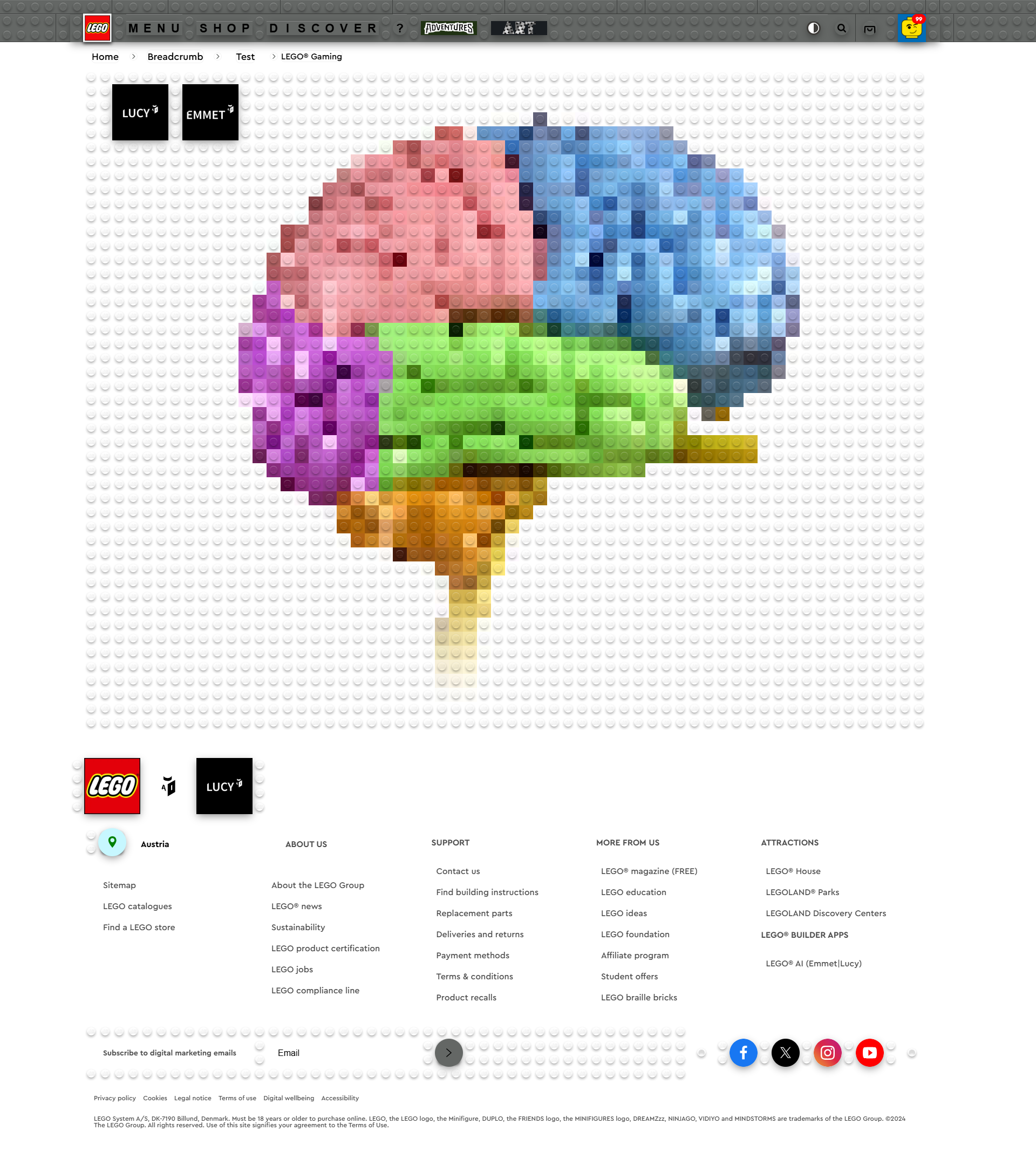 LEGO© AI Website Concept by Laszlo Barath | Layers