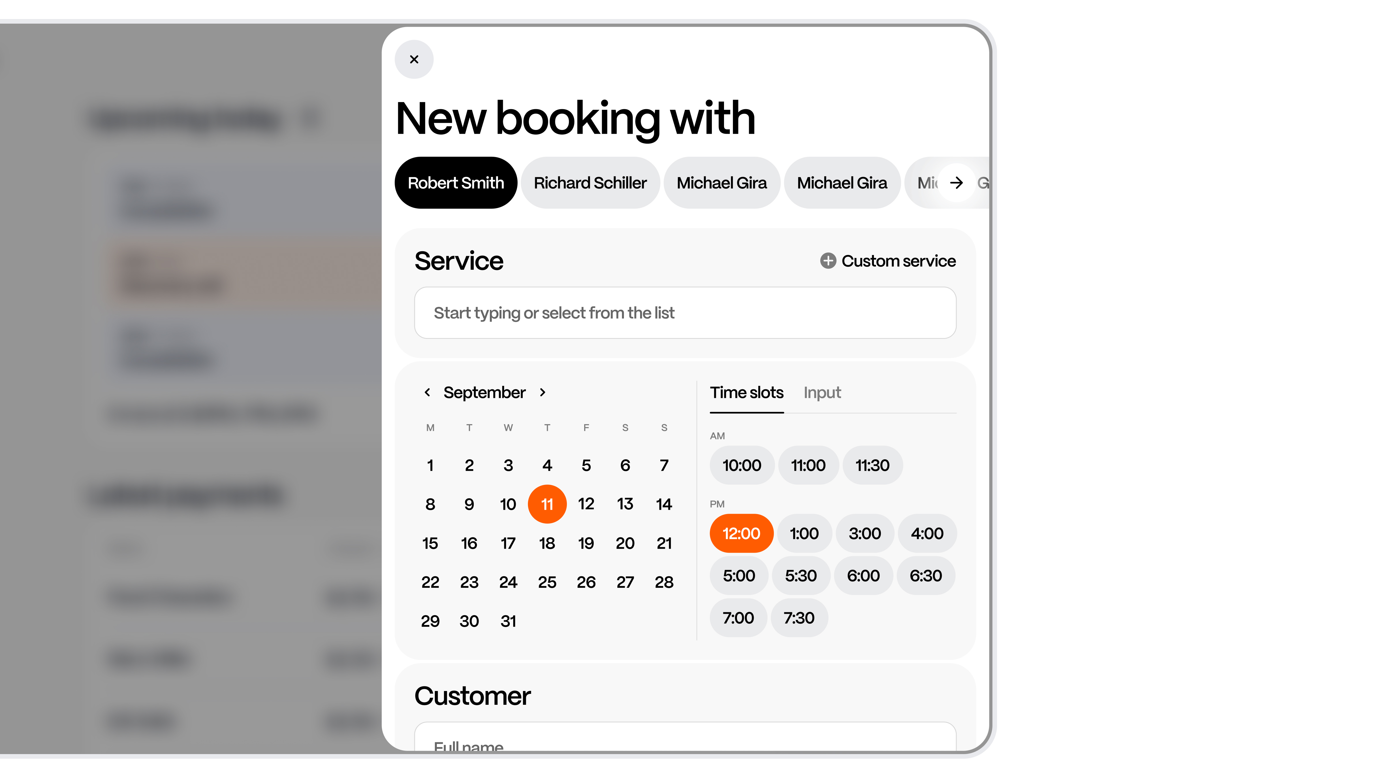 Create new booking by Alexander Avdeev | Layers