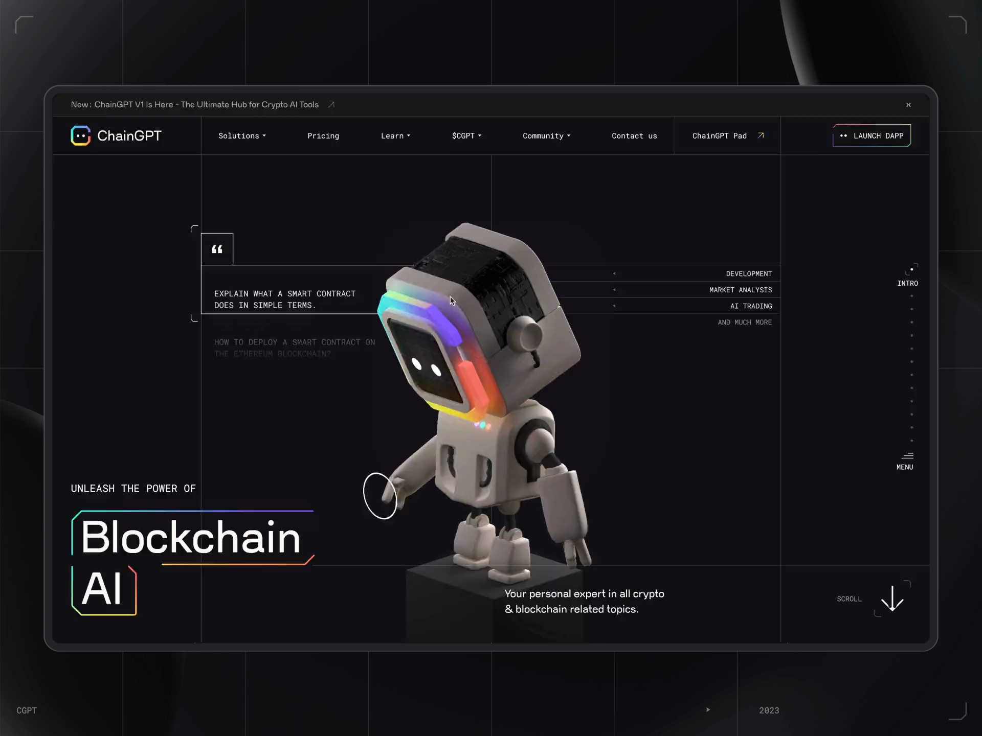 ChainGPT - Scroll Interaction by Ilya Kostin | Layers