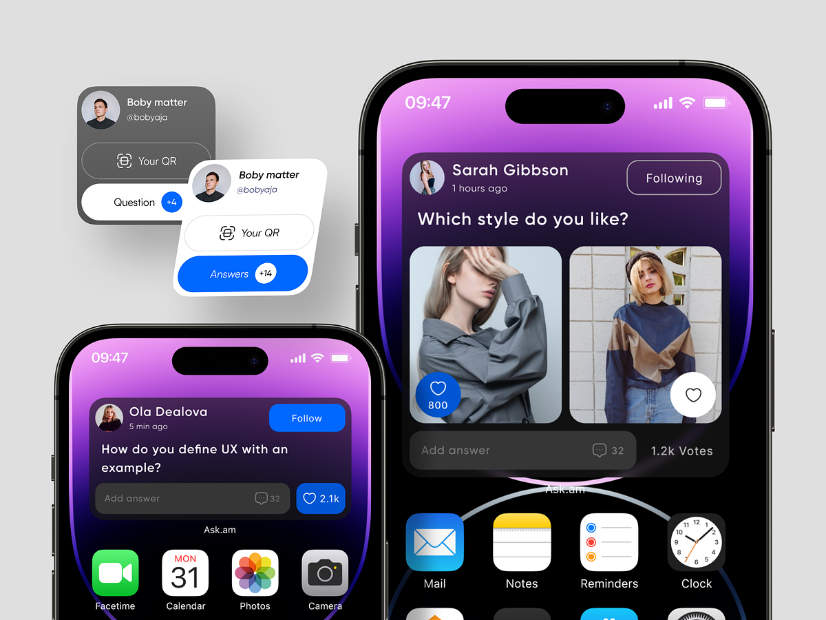 Ask and Answers App - IOS widget version by Hatypo Studio | Layers