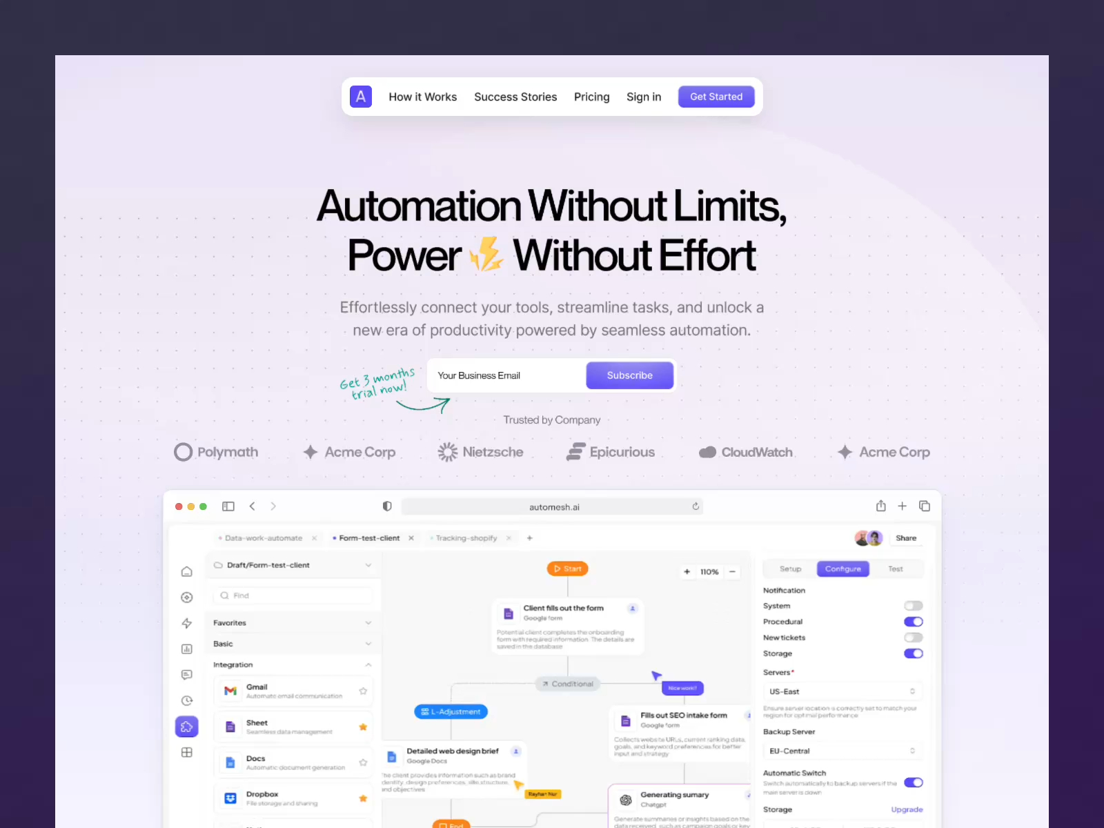Workflow Automation SaaS - Animation by Cansaas Design Agency | Layers