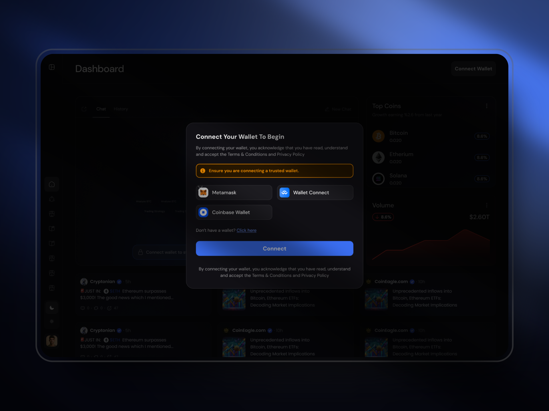 Web3 Wallet Connect Design by Velour Labs | Layers