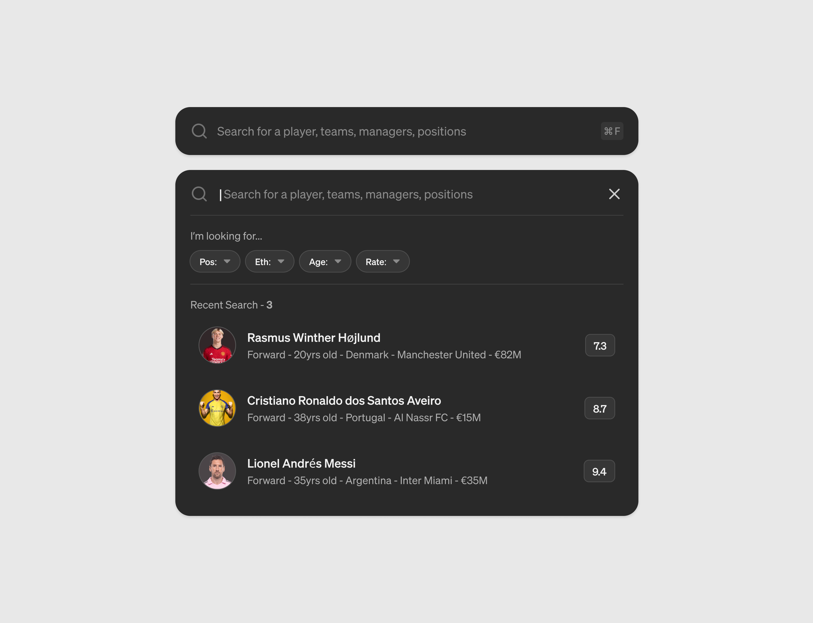 Advance Search Interaction - Dark Mode by Mehedi Hasan Rownock | Layers