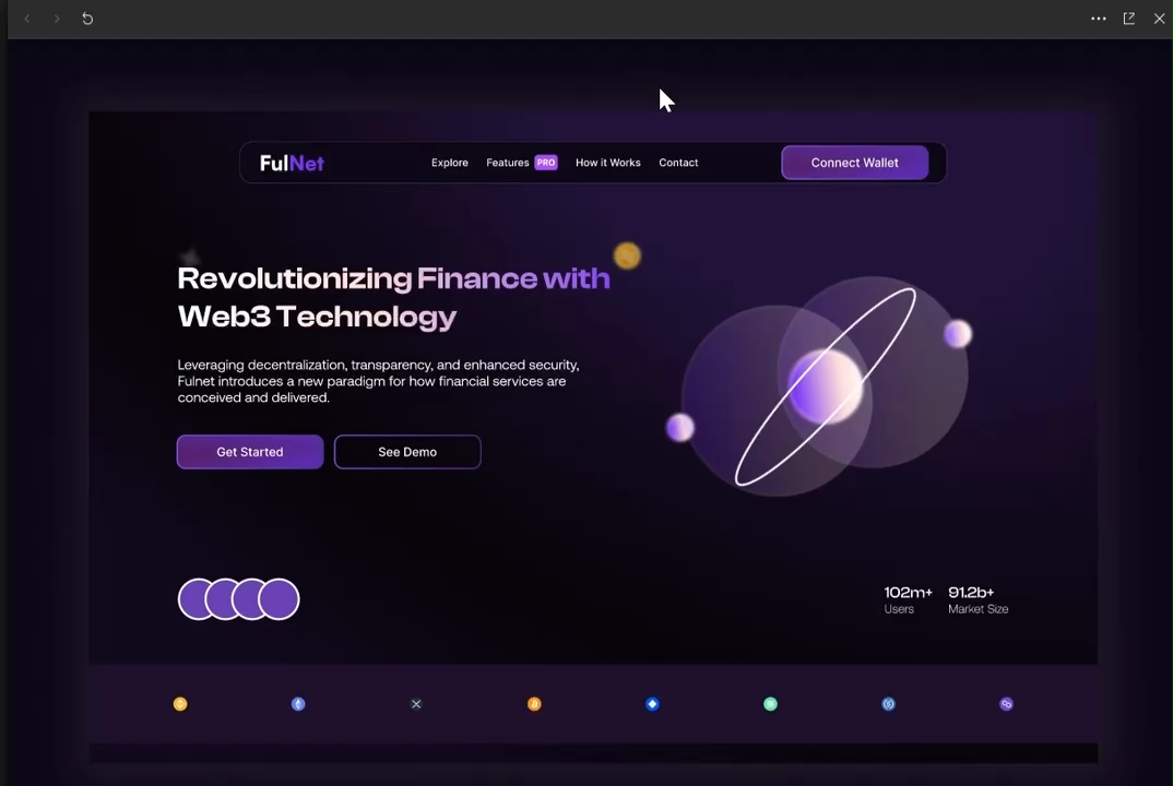 A Web3 Hero section Exploration by Oluwasegun Isaac Akeju | Layers