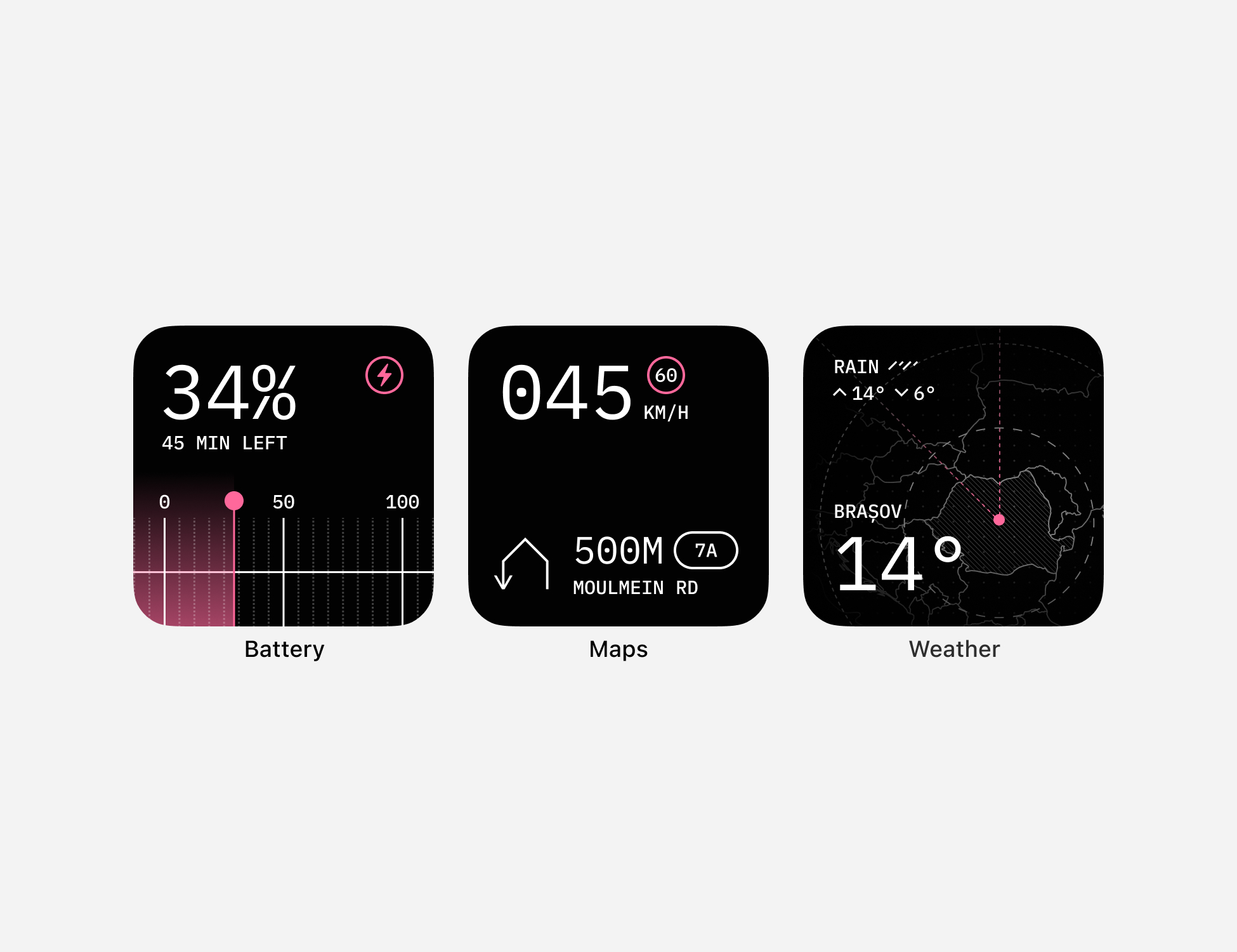 Weather, Maps, Battery widget by kodek | Layers