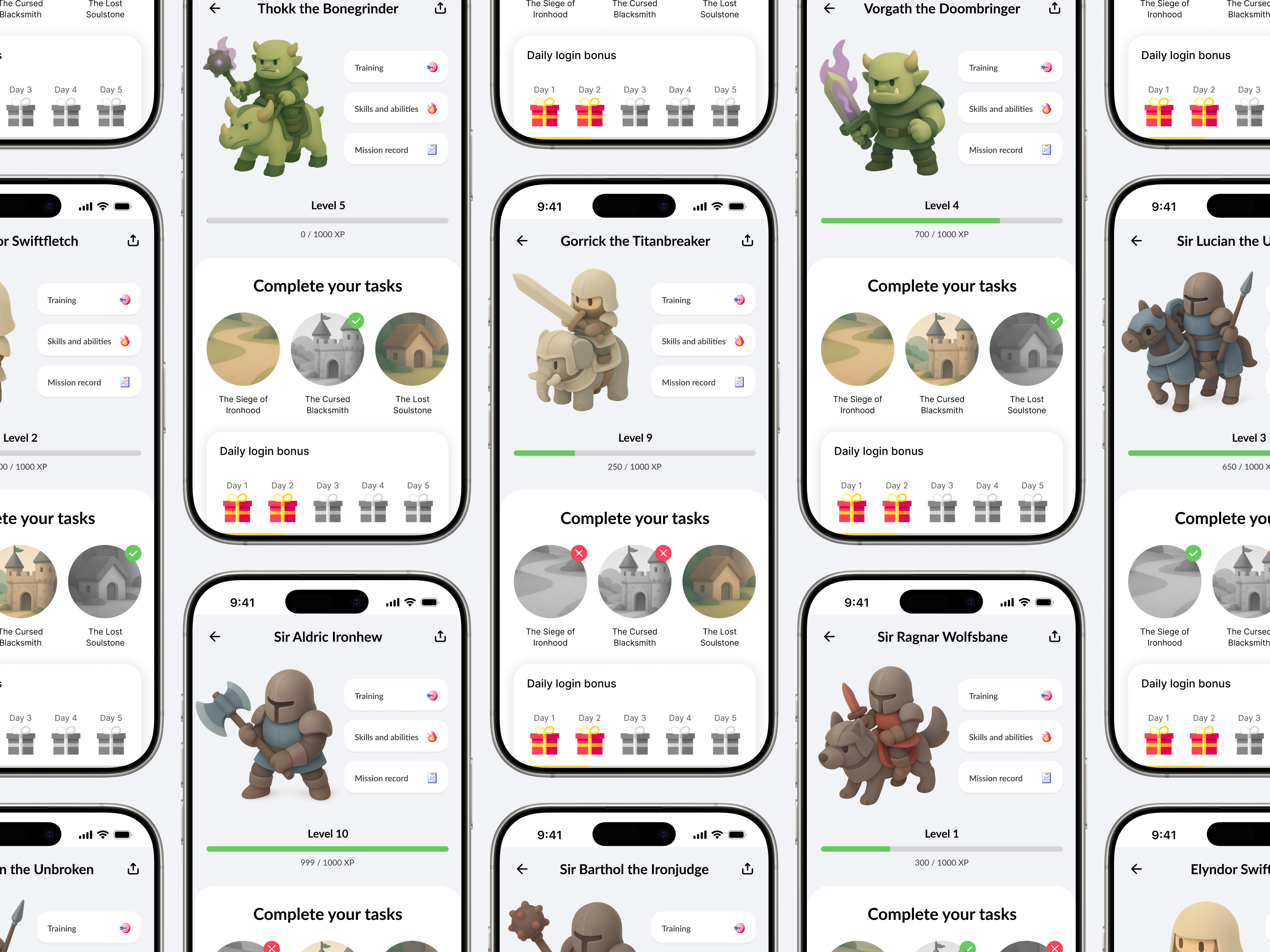 Game character UI progress by Iqbal Nugraha | Layers