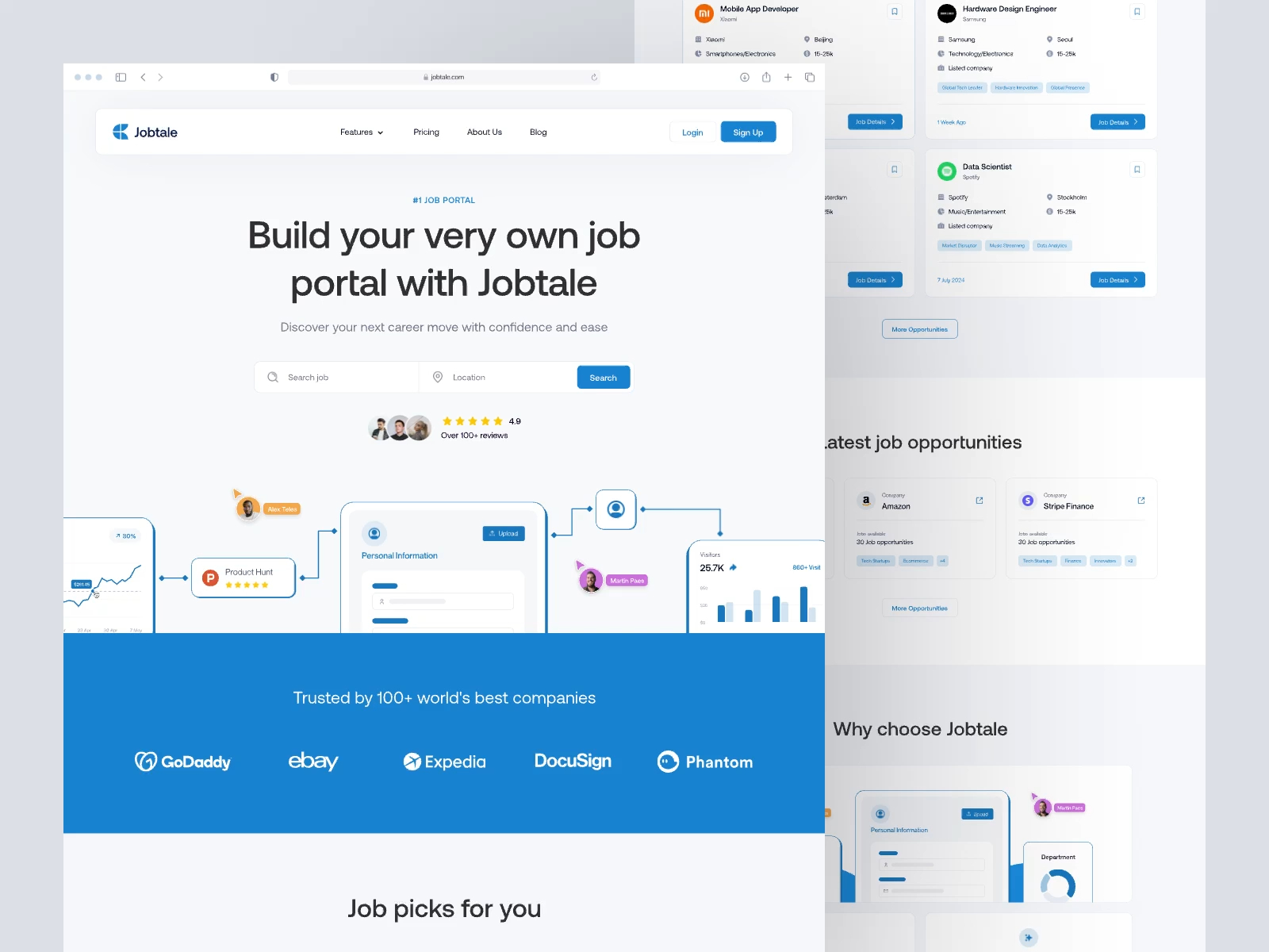Jobtale - Job Platform Landing Page by Dipa Inhouse | Layers