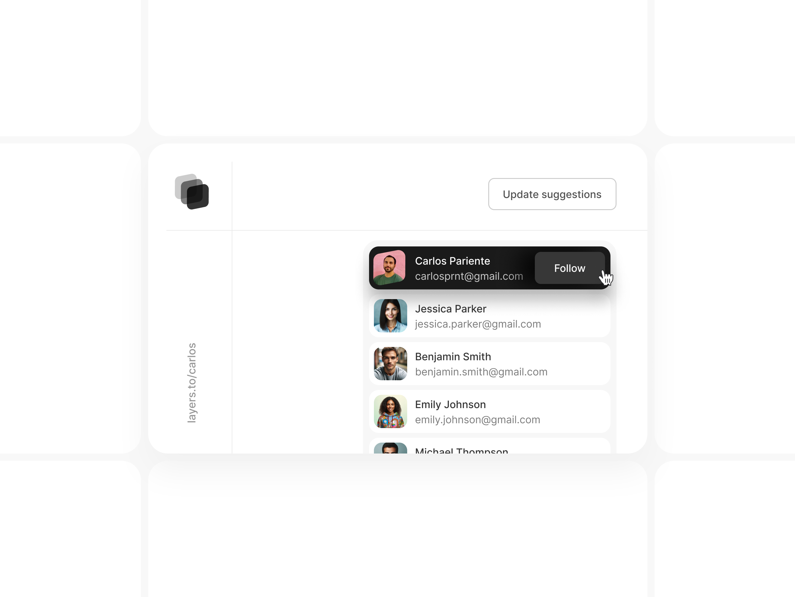 Suggestion Card By Carlos Pariente Layers
