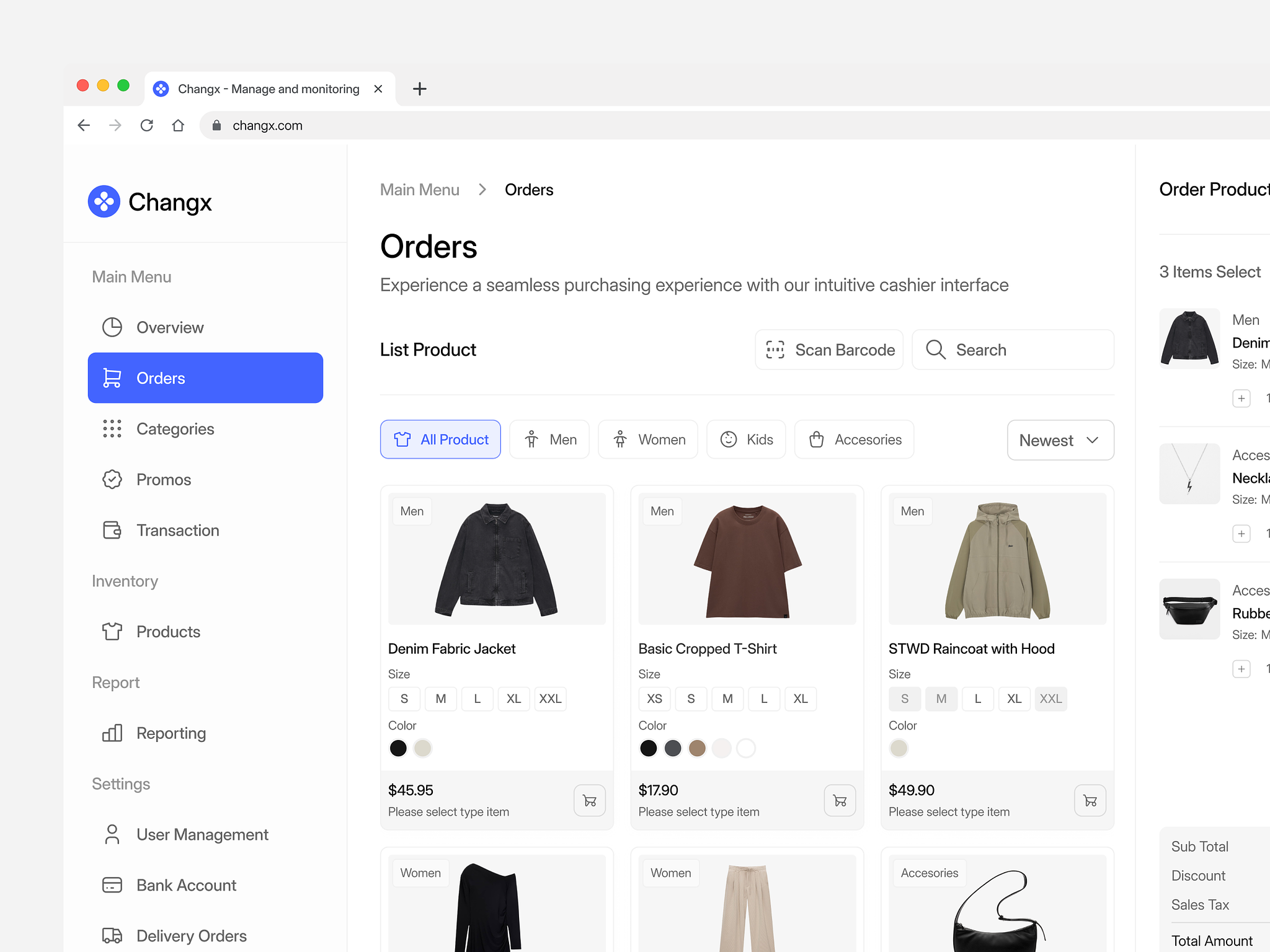 Changx - Point Of Sales [Orders Page] by Kretya Studio | Layers