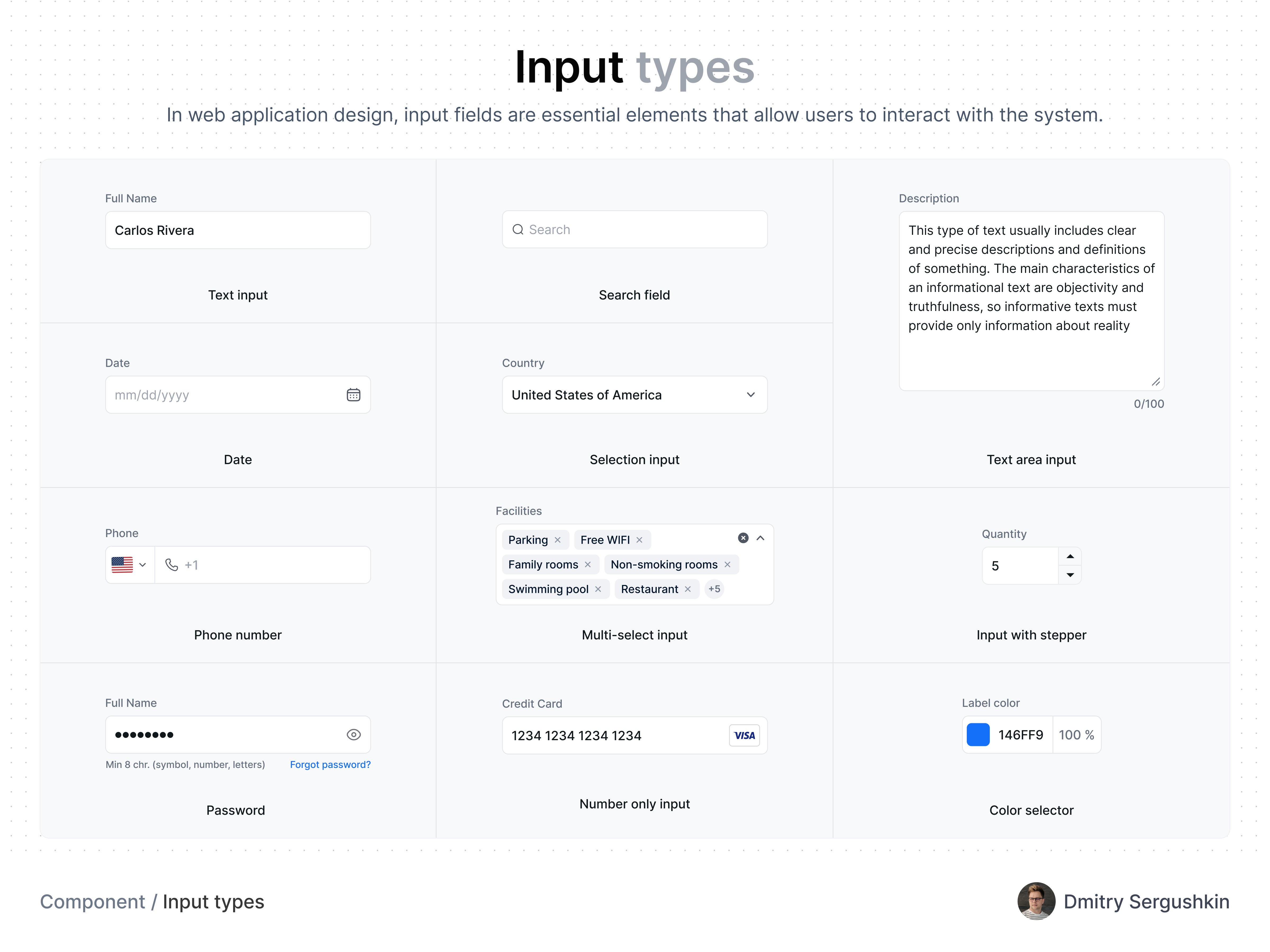 Input types by Dmitry Sergushkin | Layers