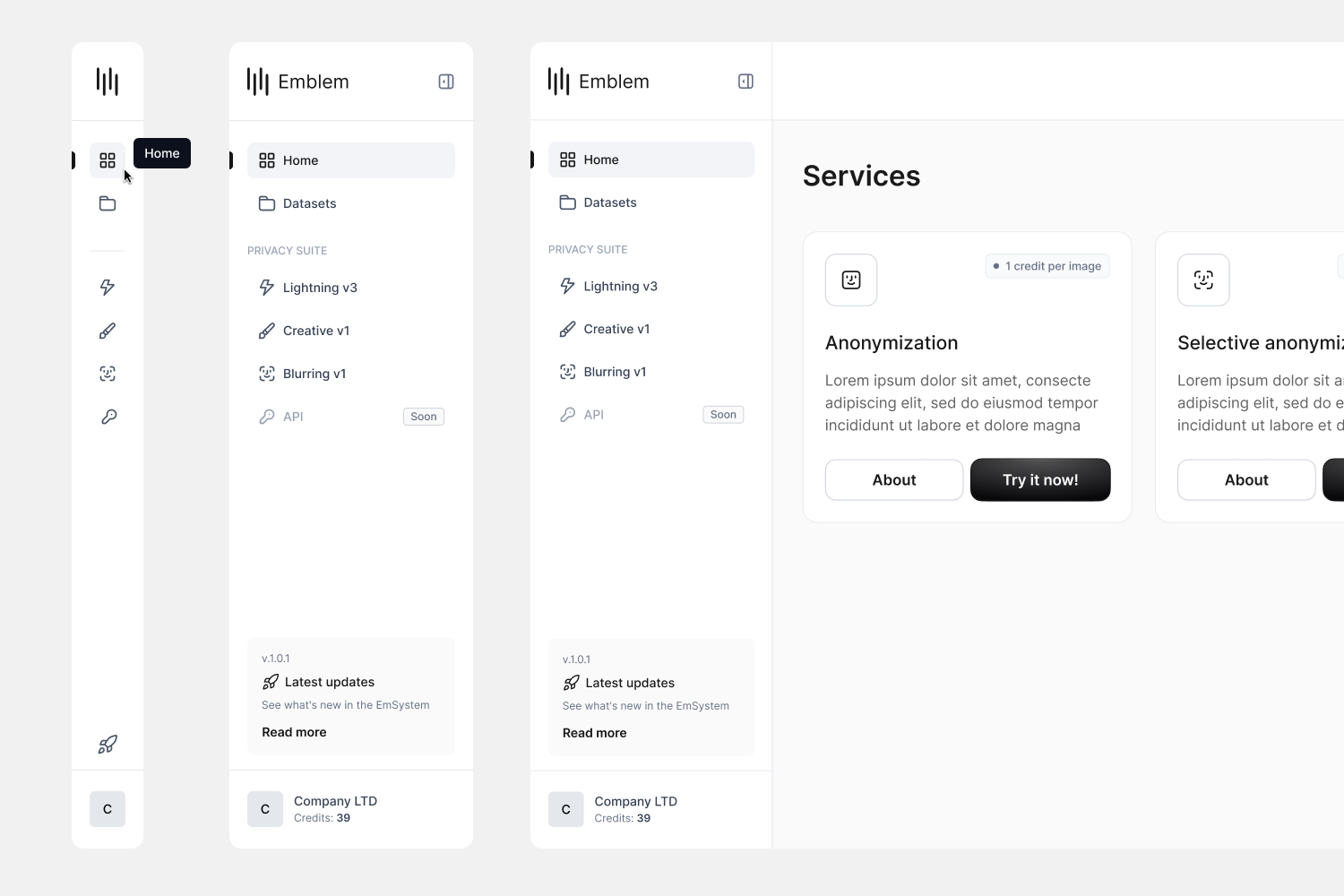 AI SaaS navigation design by Marcin | Layers