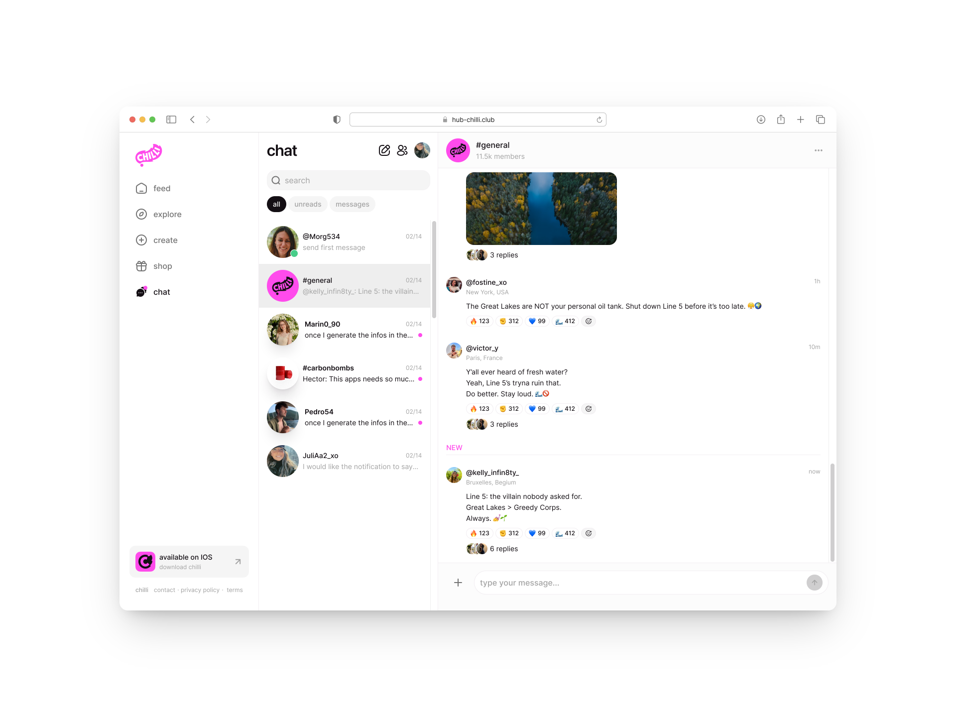 Chat on desktop app by Lucas Simula | Layers