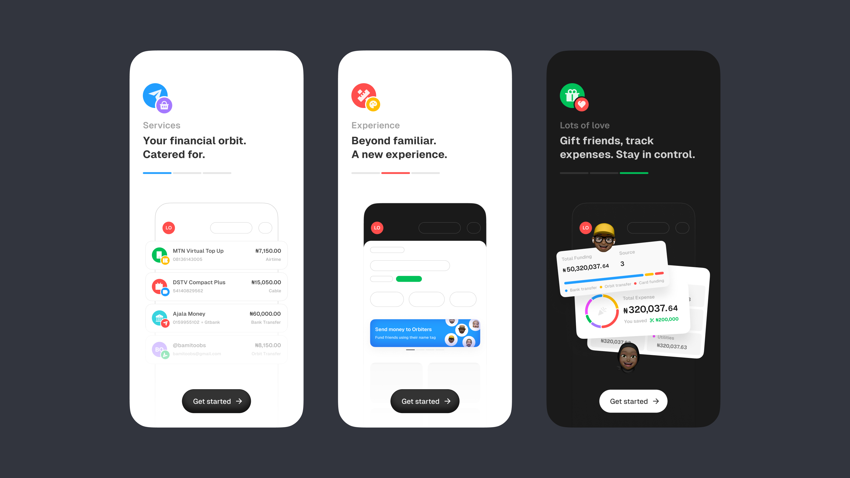 Onboarding screens by Oyeleye Ogunsanya | Layers
