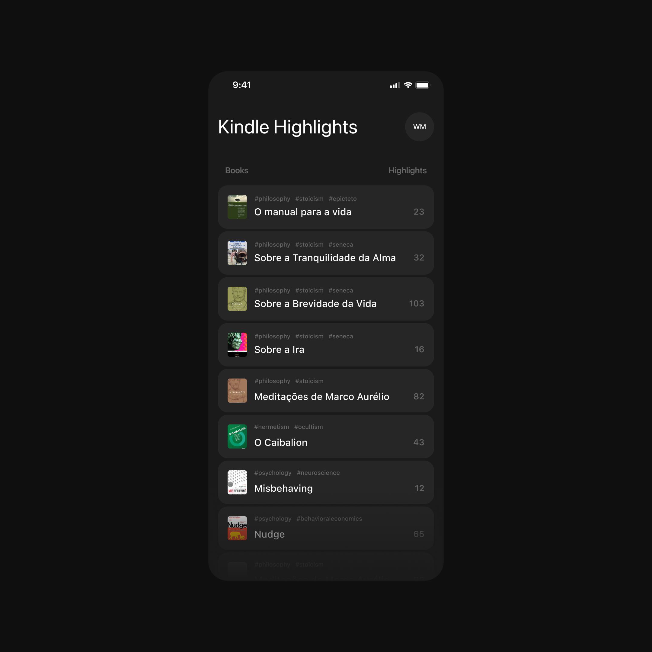 Kindle Highlights Concept by Willian Matiola | Layers