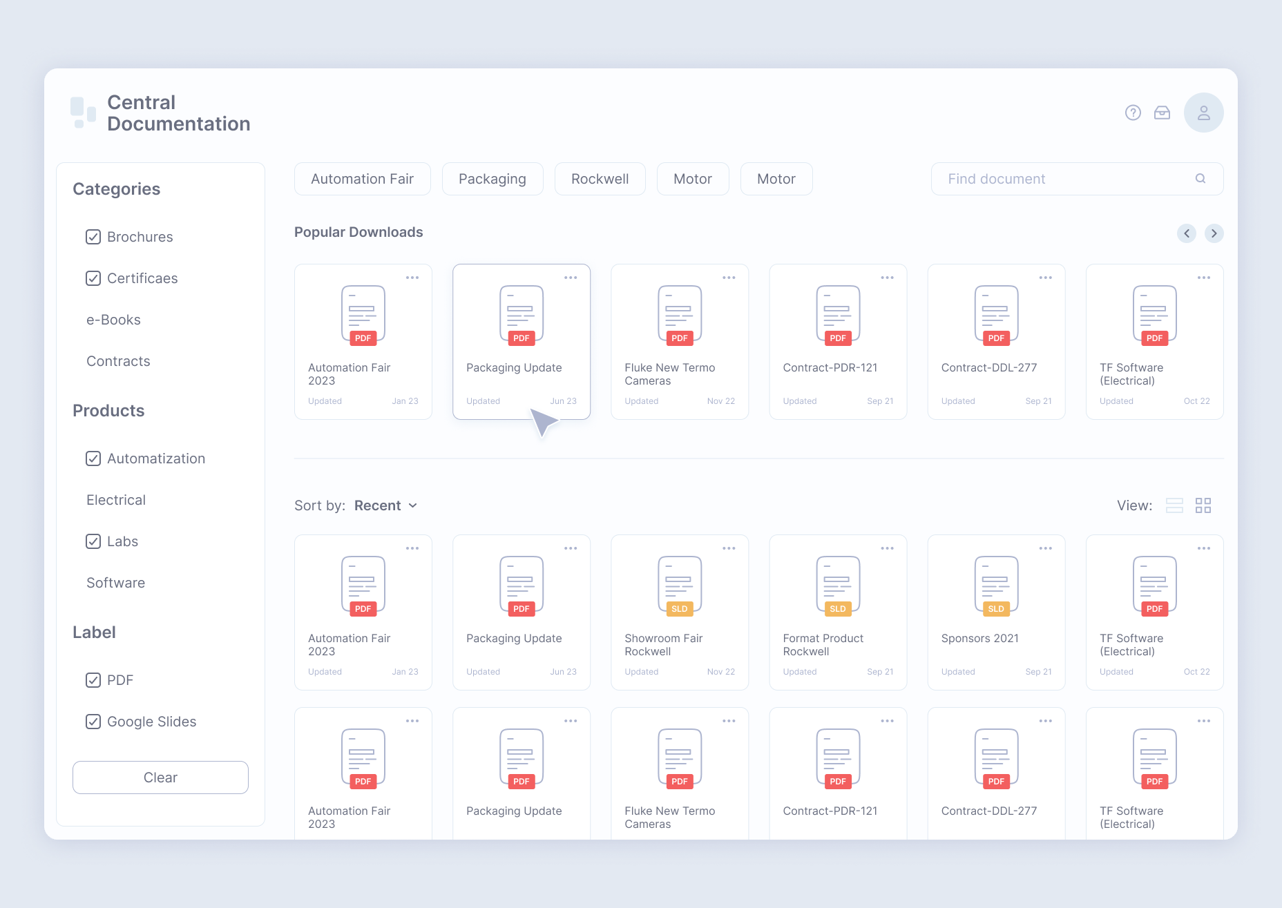 Dashboard of documents by Hector Heredia | Layers
