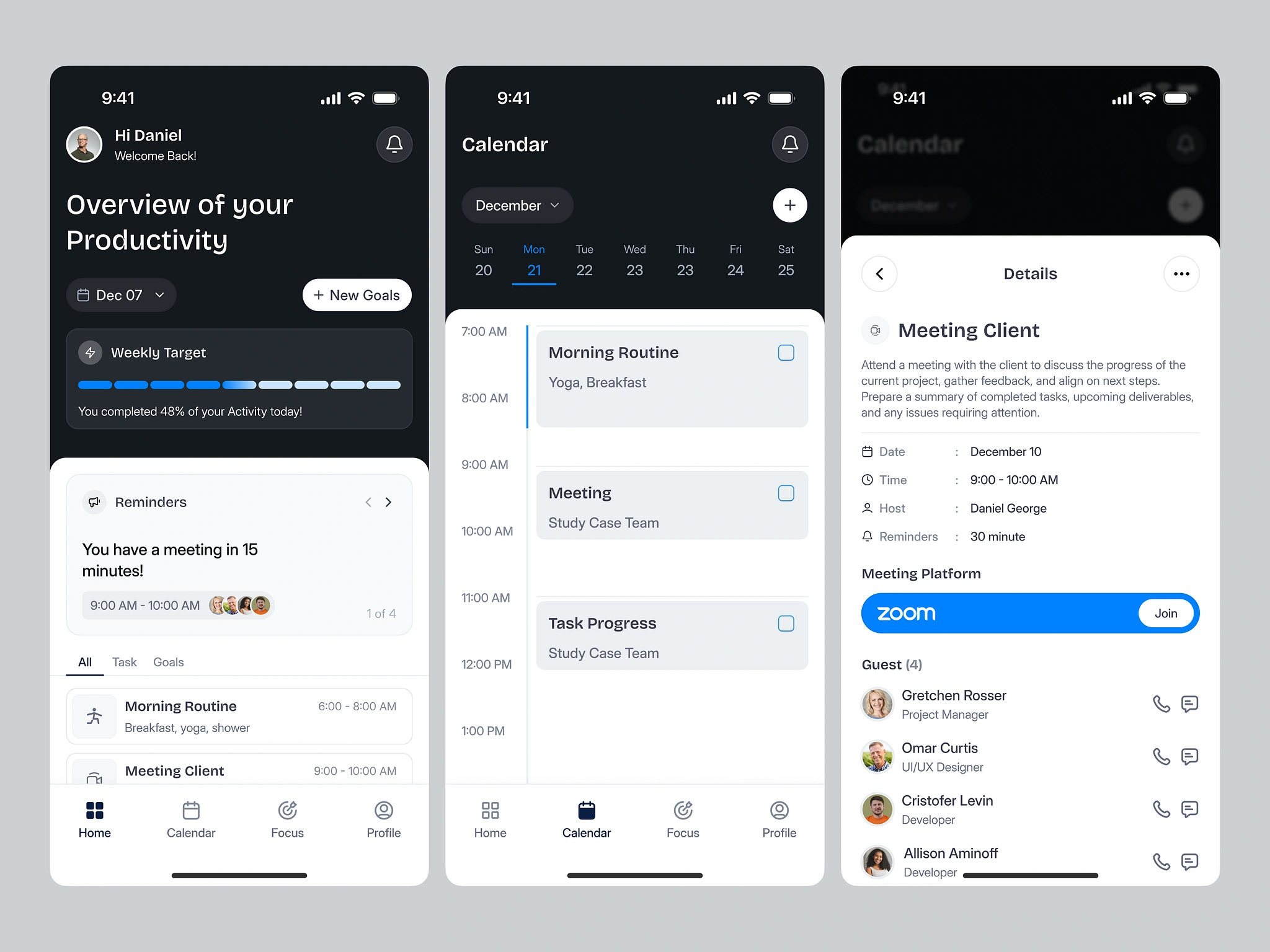 Productivity Mobile App UI/UX by Keitoto Studio | Layers