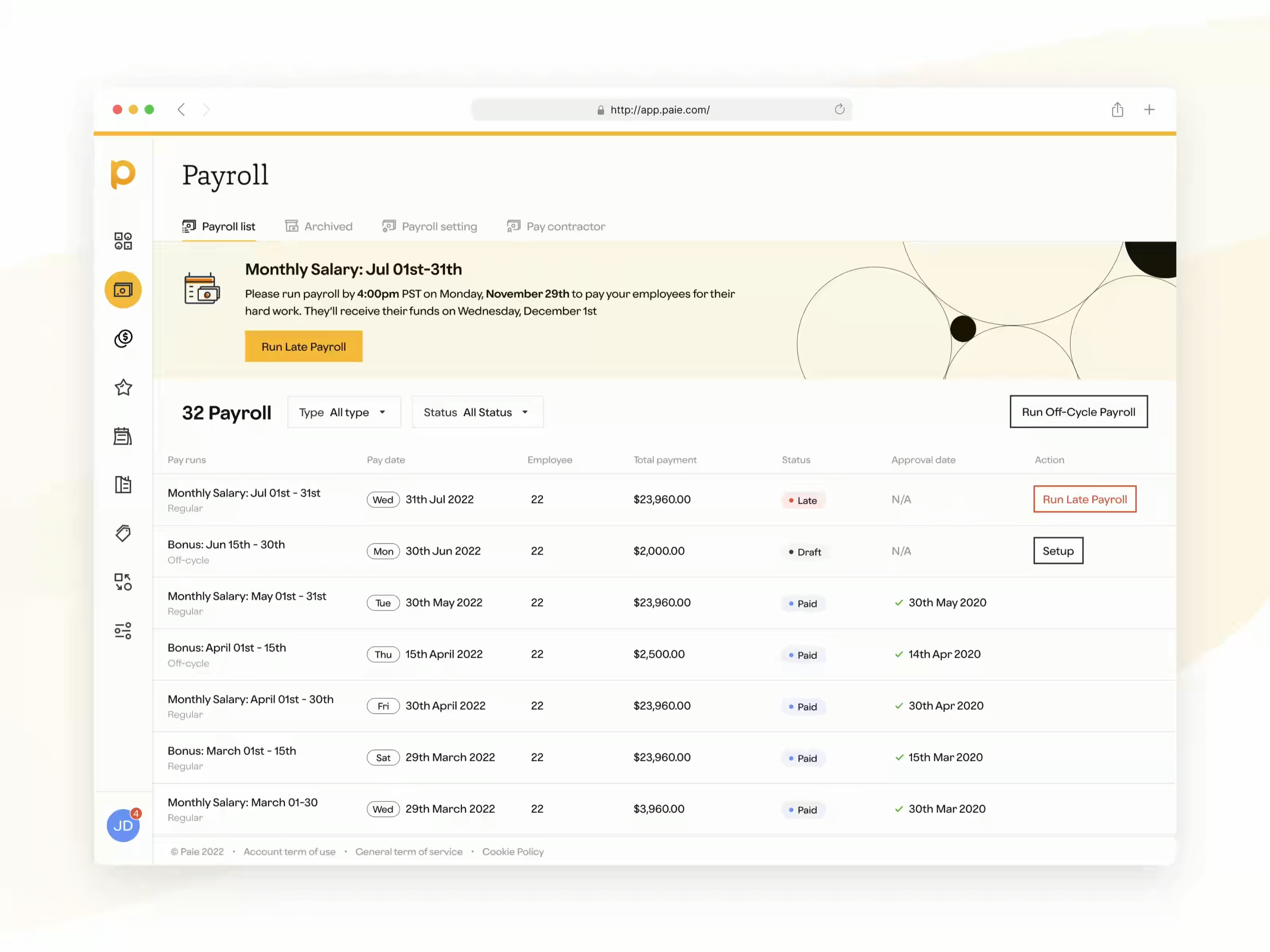 Paie - Payroll Processing Steps in Payroll Platform by Fikri Studio | Layers
