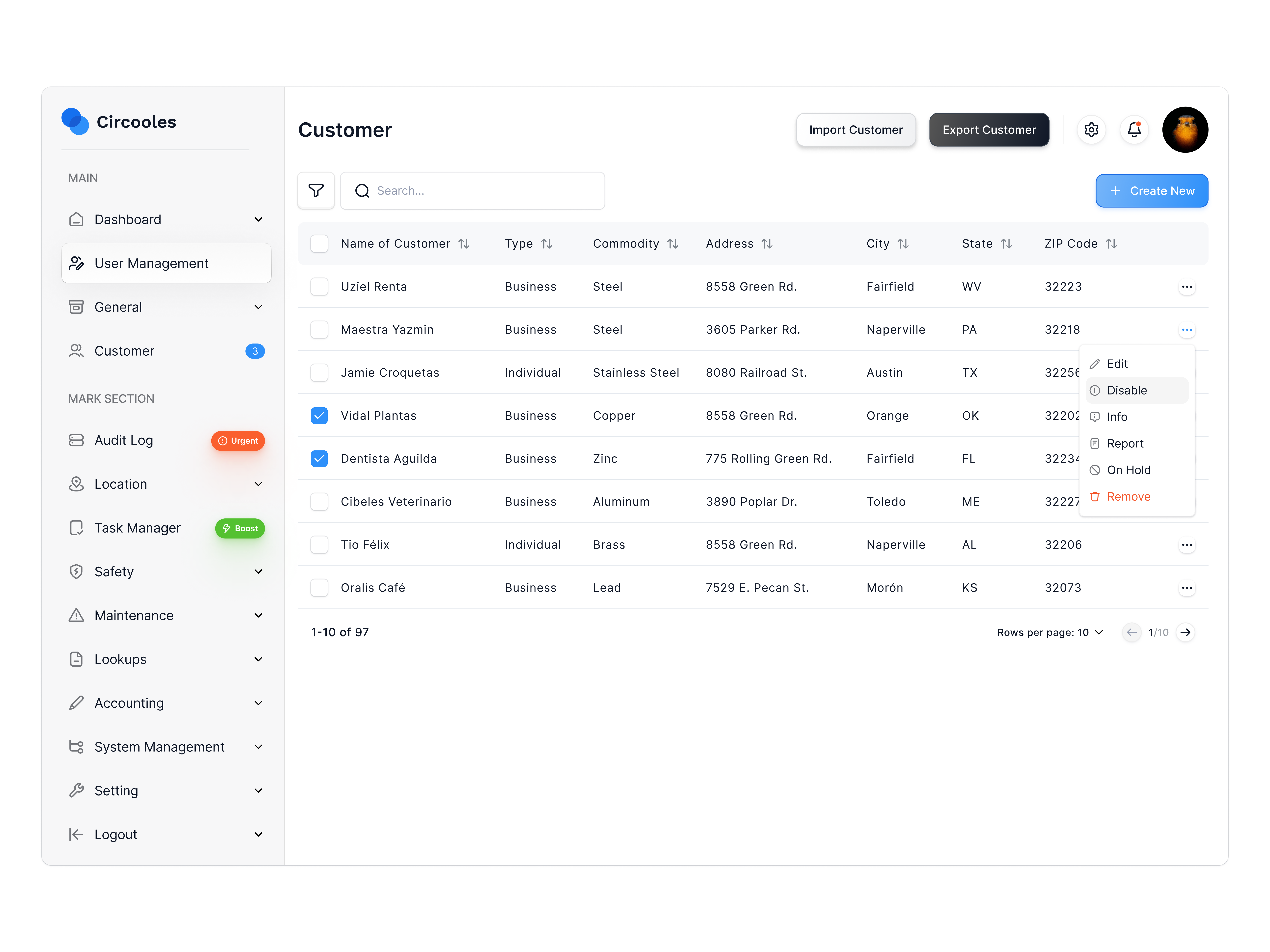 Transportation Management System Dashboard by Alwis Suryatmaja | Layers