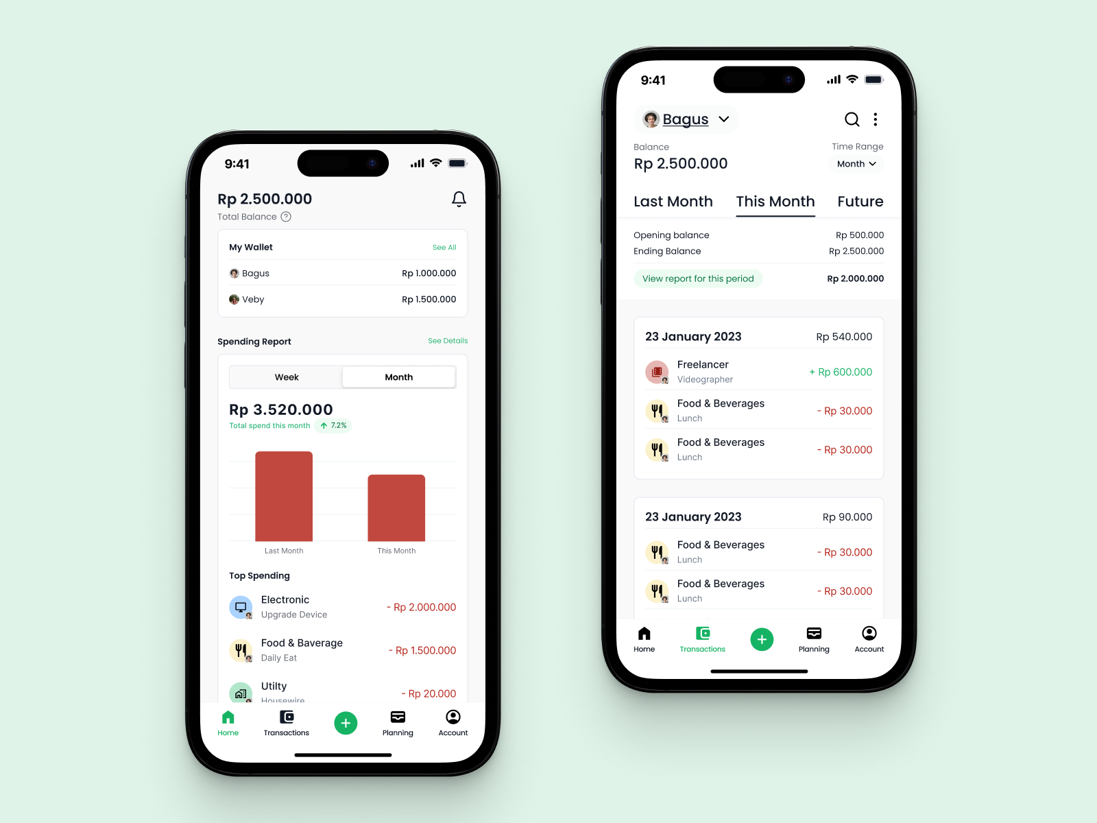 Money Lover App - Redesign Transaction Page by Gusti Bagus Wk | Layers