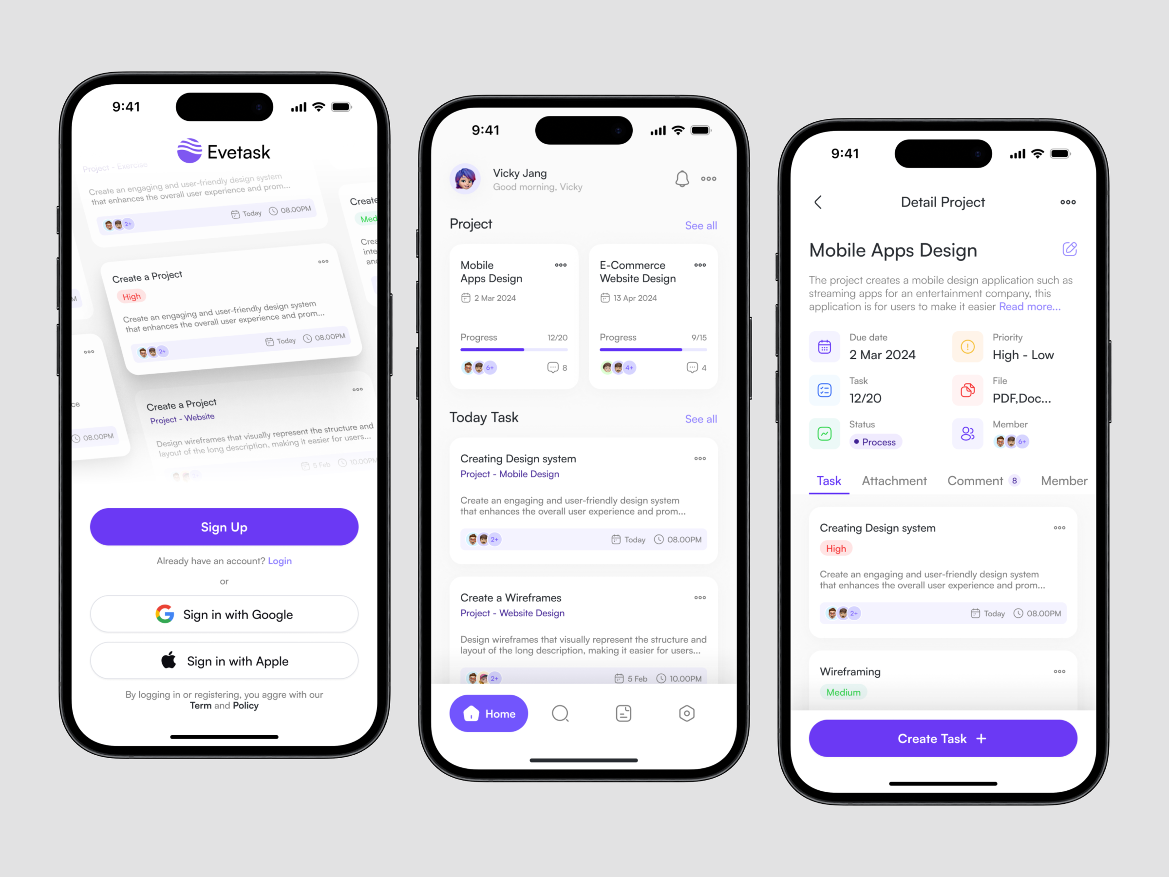 EveTask - Task Management Mobile App by Daffa Darmawan | Layers