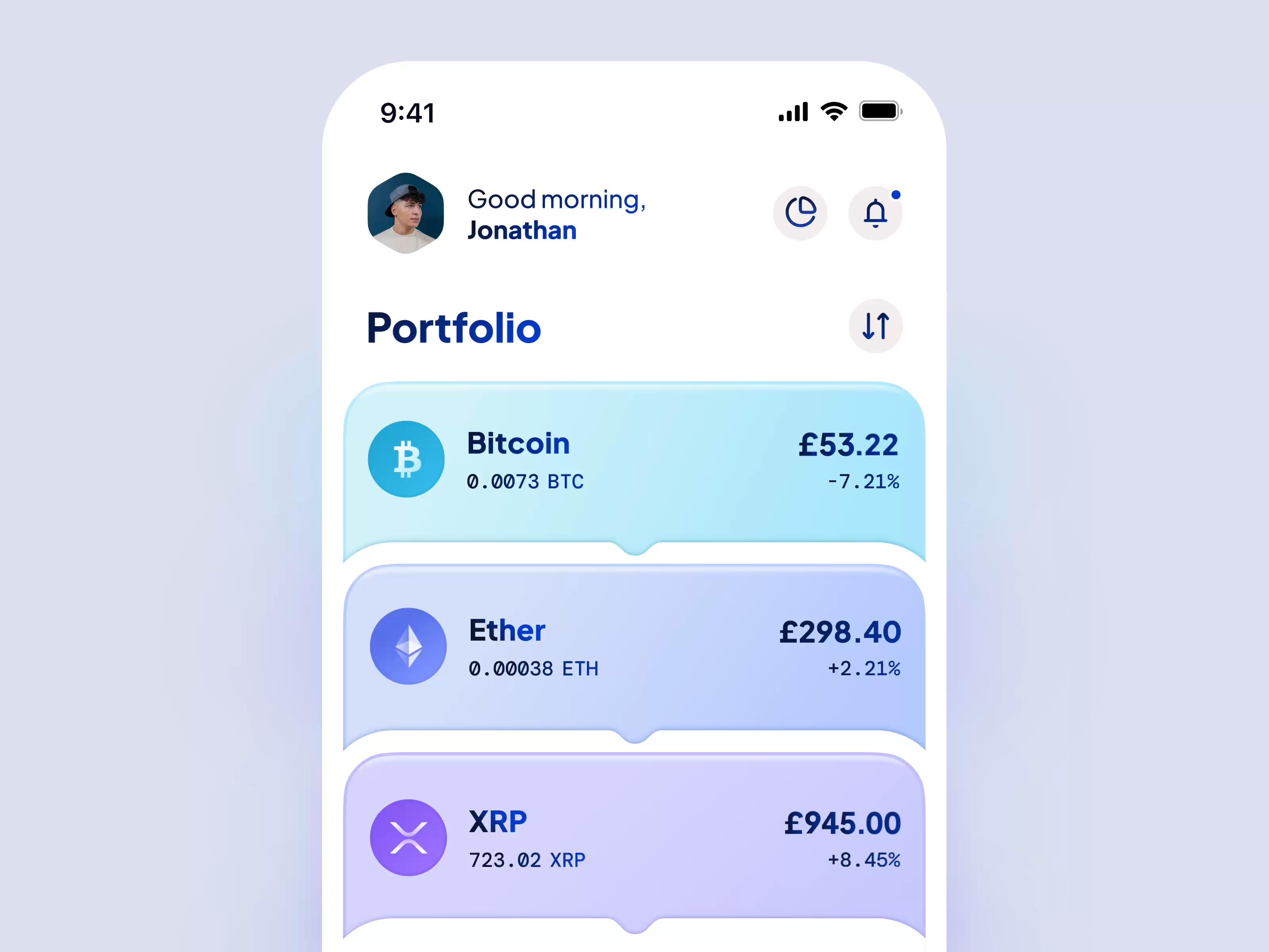 Crypto virtual card wallet by Matty | Layers
