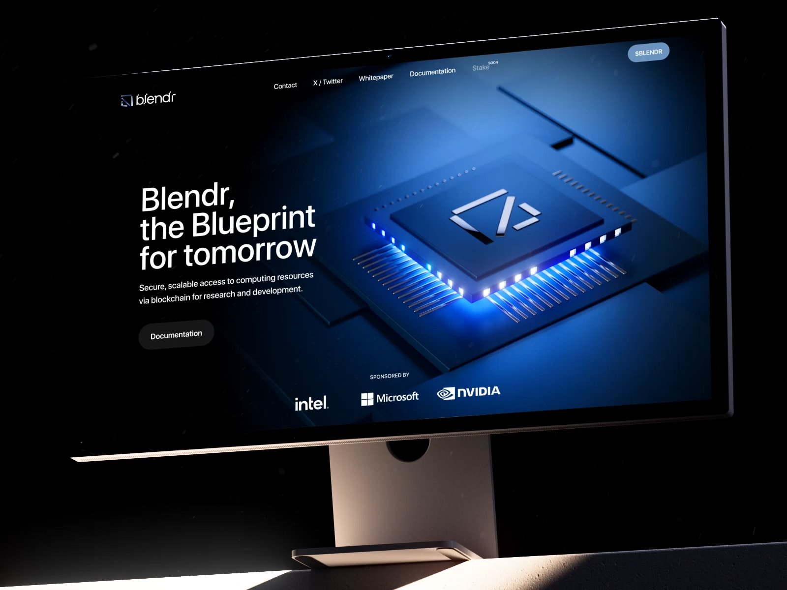 Blendr Landing page 3d animation web design & mobile app design by Alex Bender | Layers