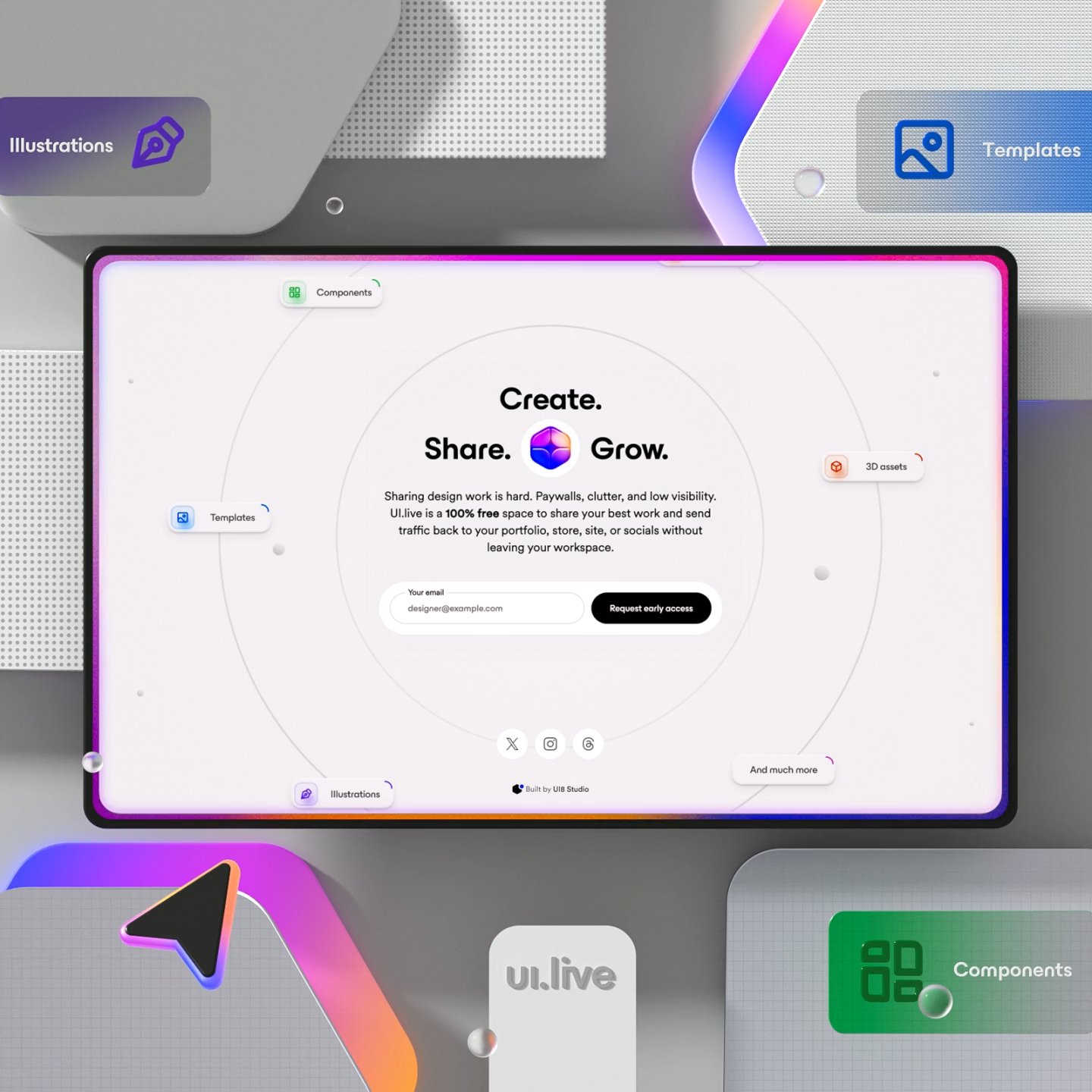 UI.Live – Early Access Page by Ilya Kostin | Layers