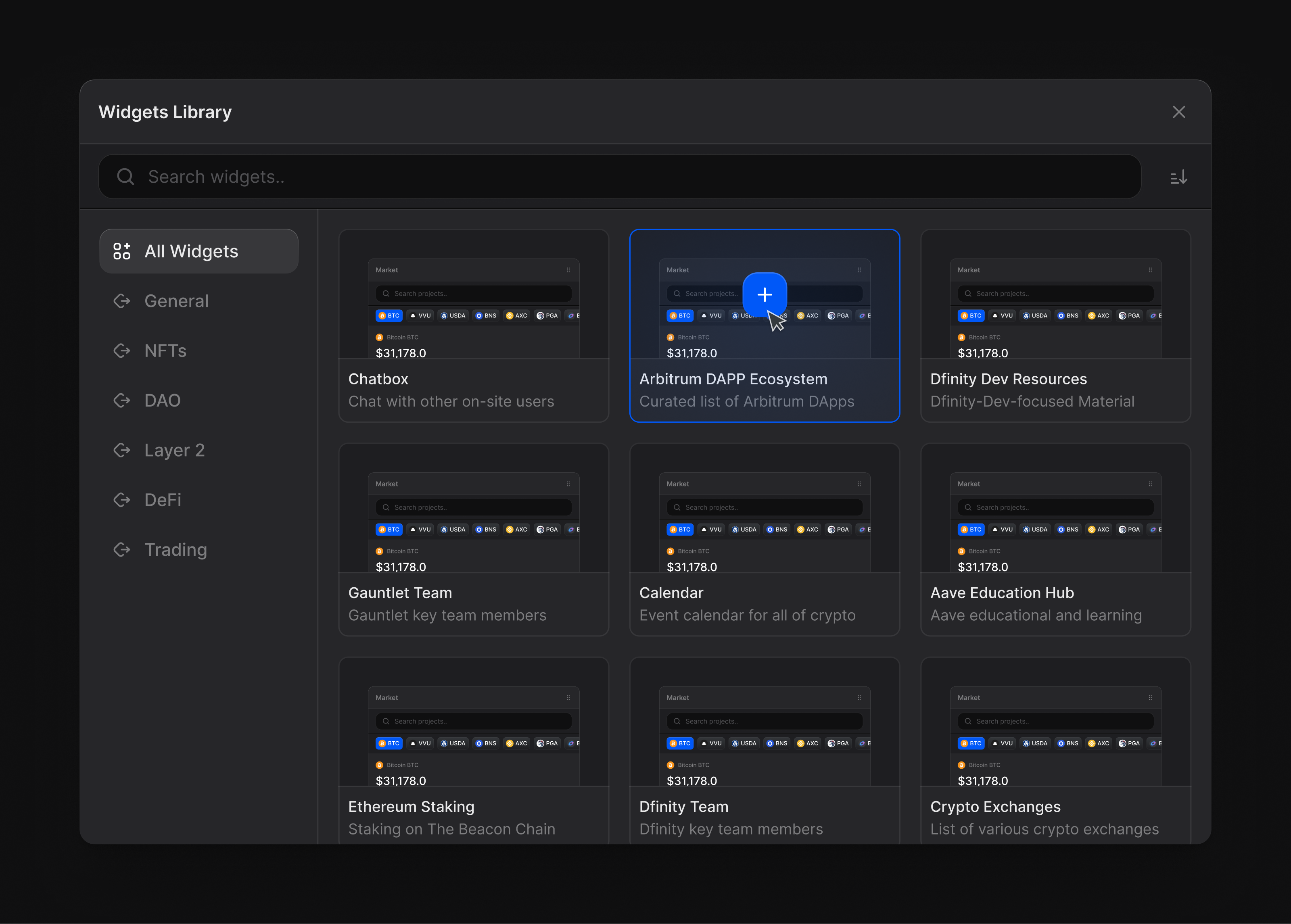 ' Widgets Library Modal ' by Murat Alpay | Layers