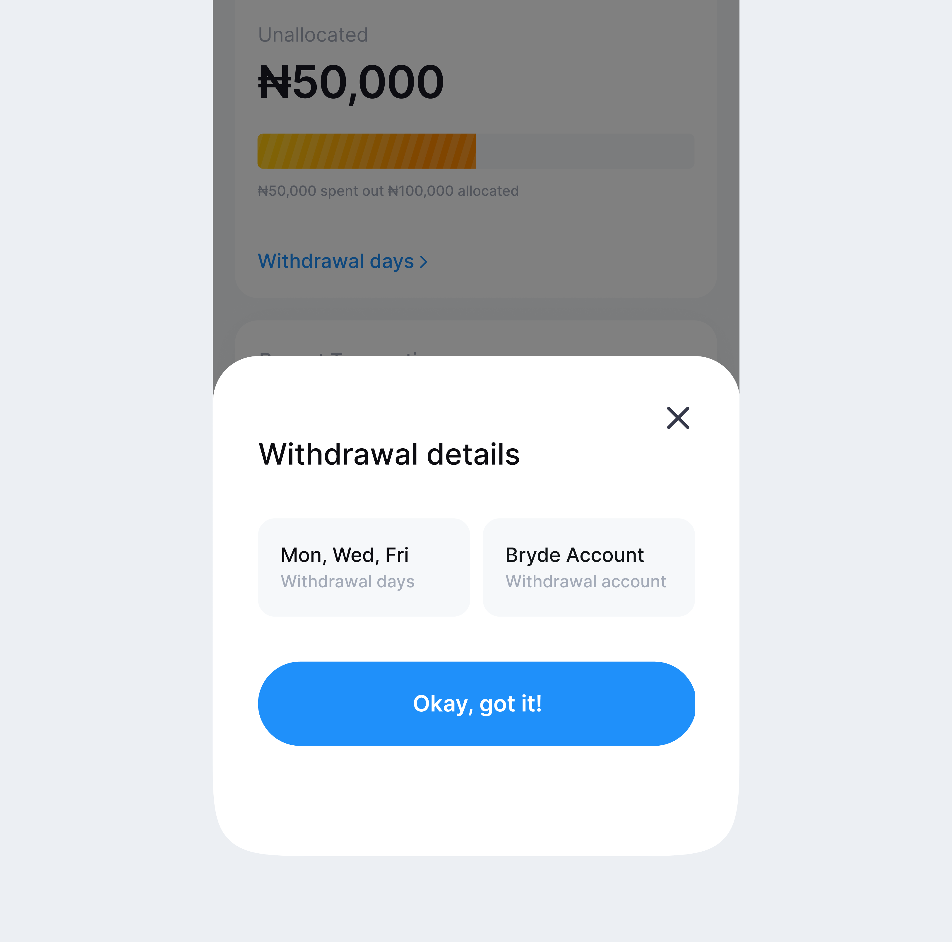 Withdrawal Screen by Ayodele Oluwaseyi | Layers
