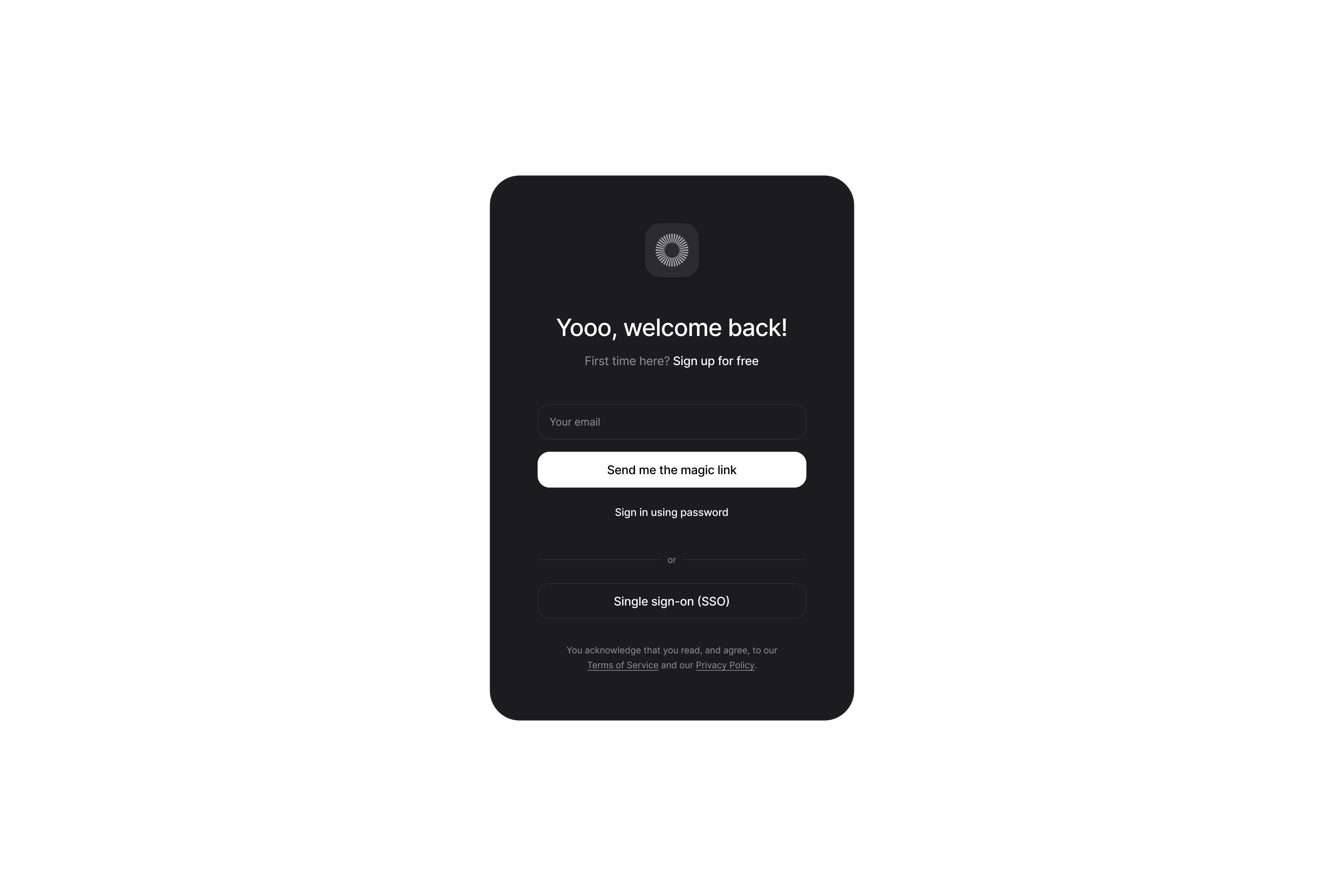 Sign in card - Dark mode by Pierluigi Fittipaldi | Layers
