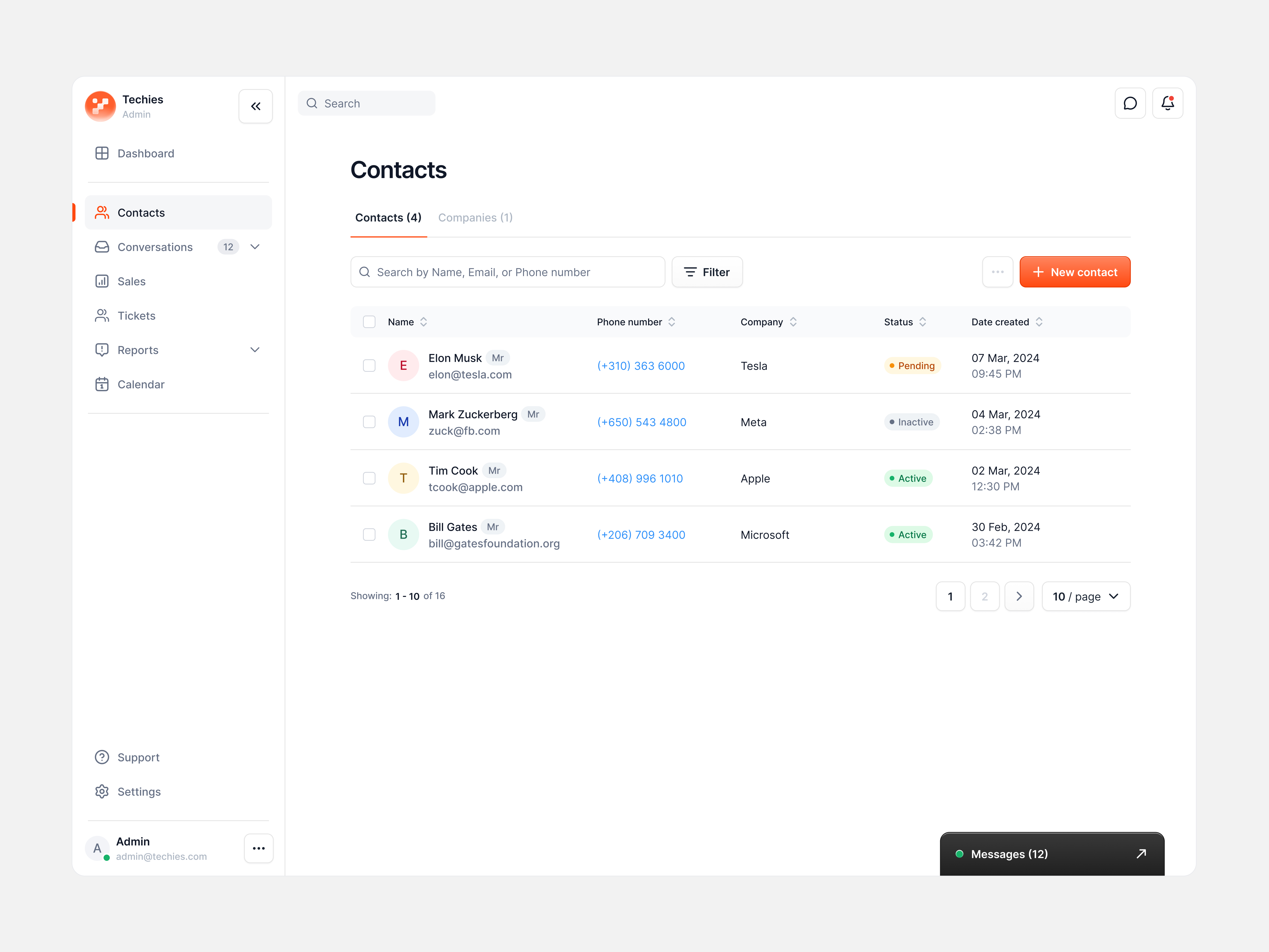 CMS – Contacts Page by Jinson Chee (Jin) | Layers